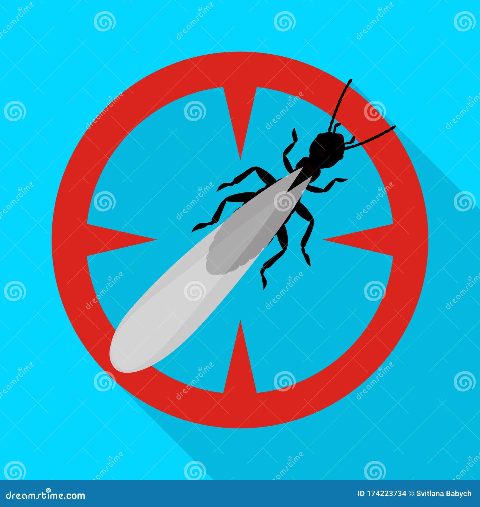 Alates Termite Vector Icon.Flat Vector Icon Isolated On White ...