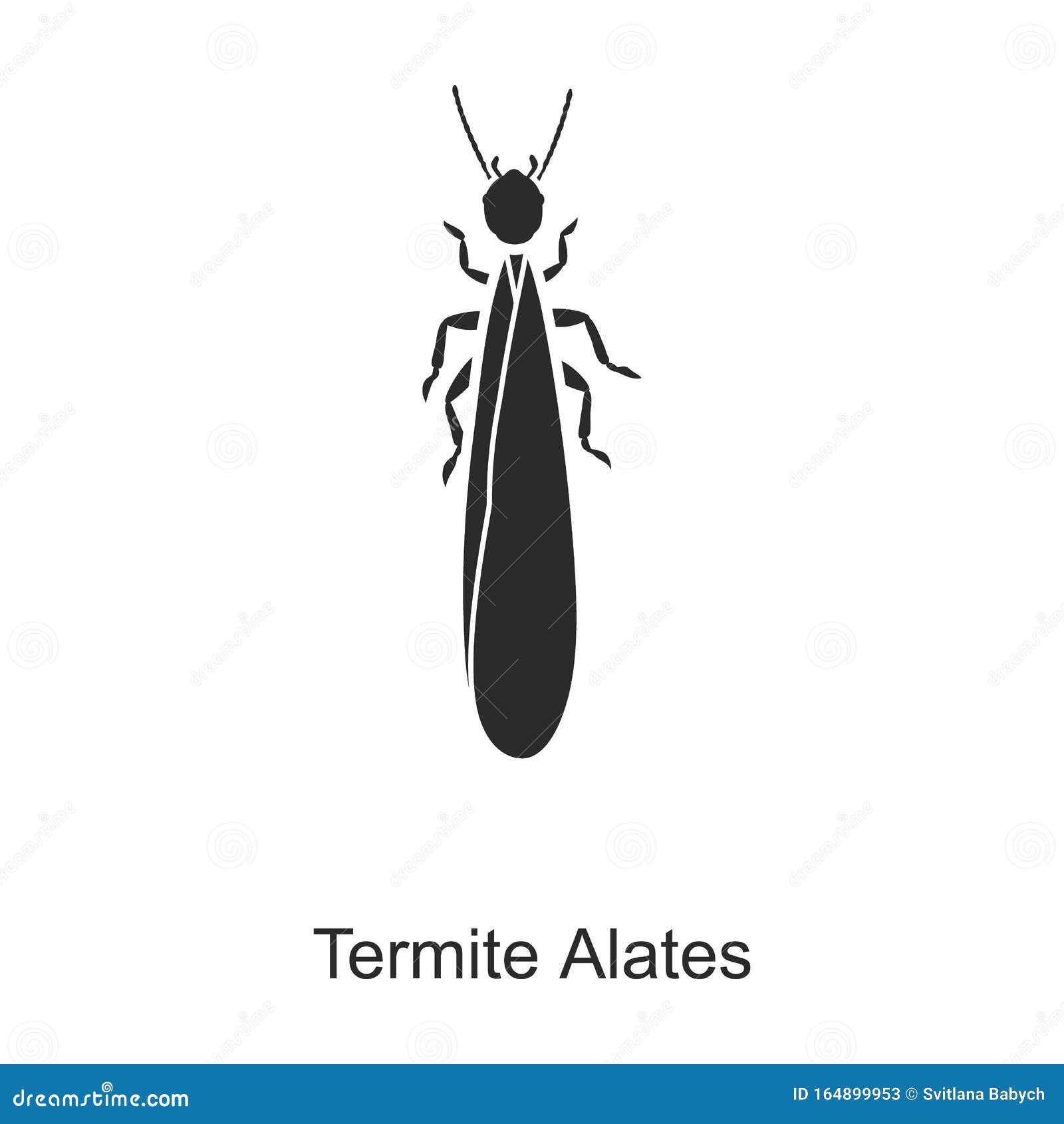 Alates Termite, Vector Icon.Black Vector Logo Isolated On White ...