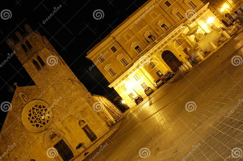 Alatri s Square stock image. Image of church, fountain - 5966365