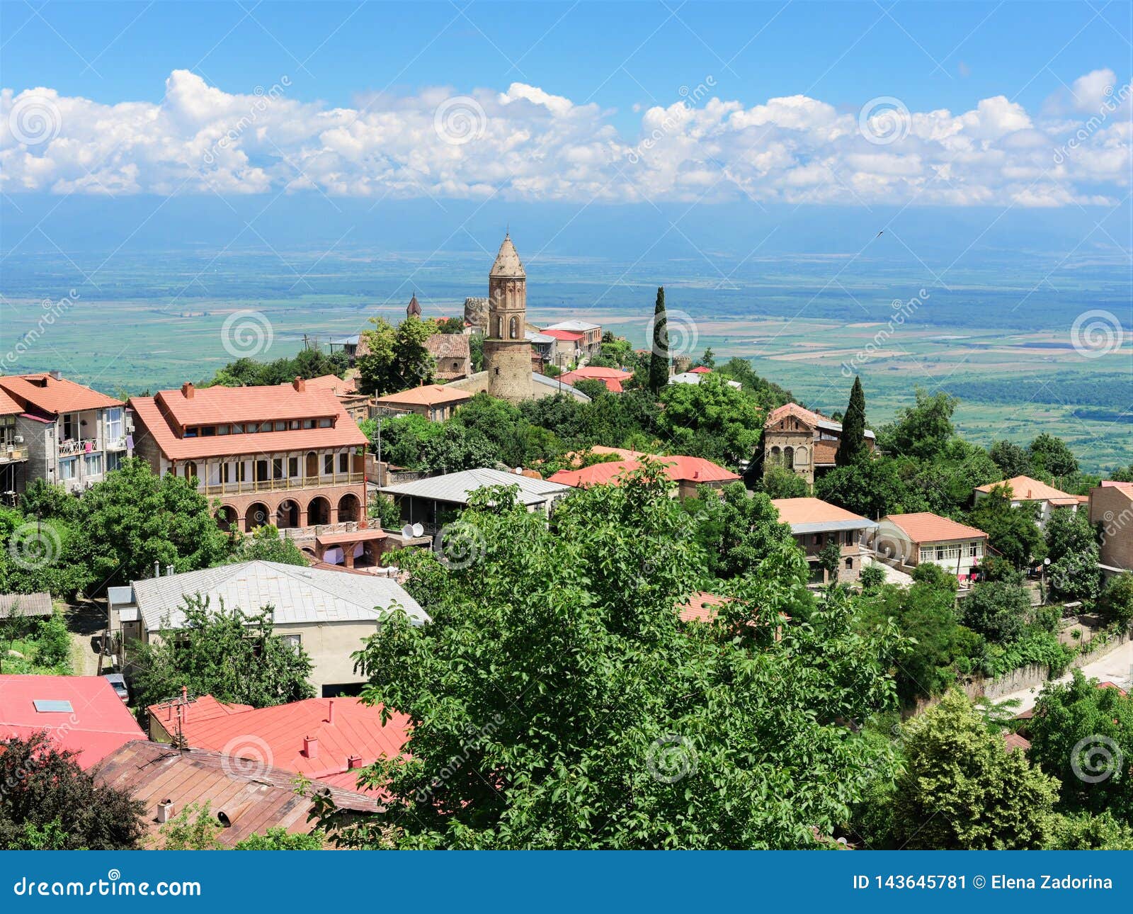 Alazani Valley of Georgia Under the Scorching Sun Stock Image - Image ...