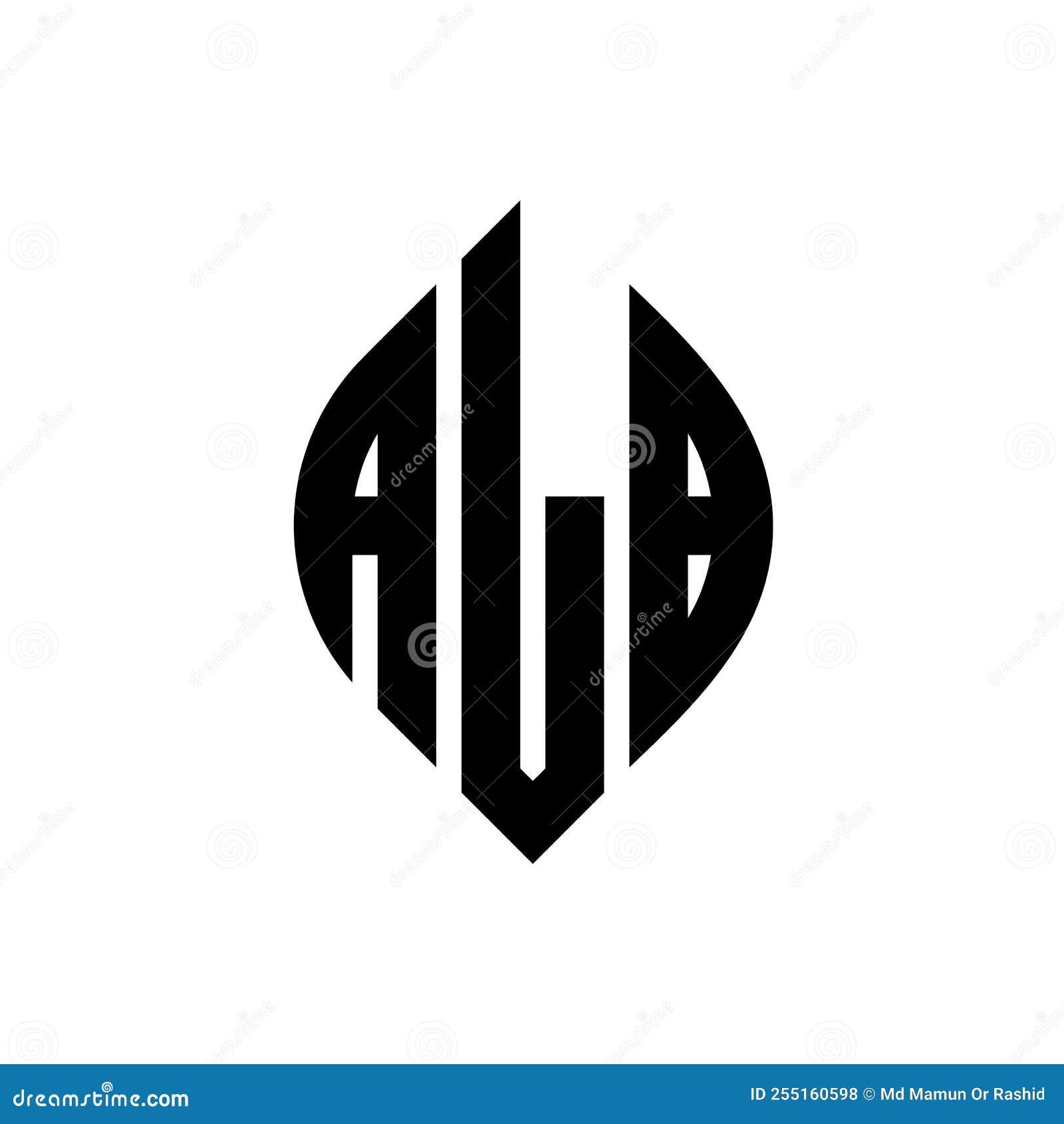 ALB Circle Letter Logo Design with Circle and Ellipse Shape. ALB ...