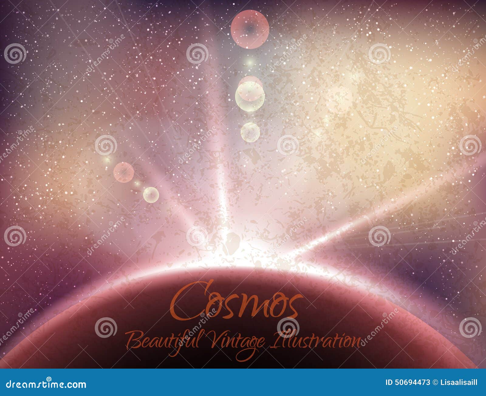 Alba Della Terra Con Le Stelle Illustrazione Vettoriale - Illustrazione ...