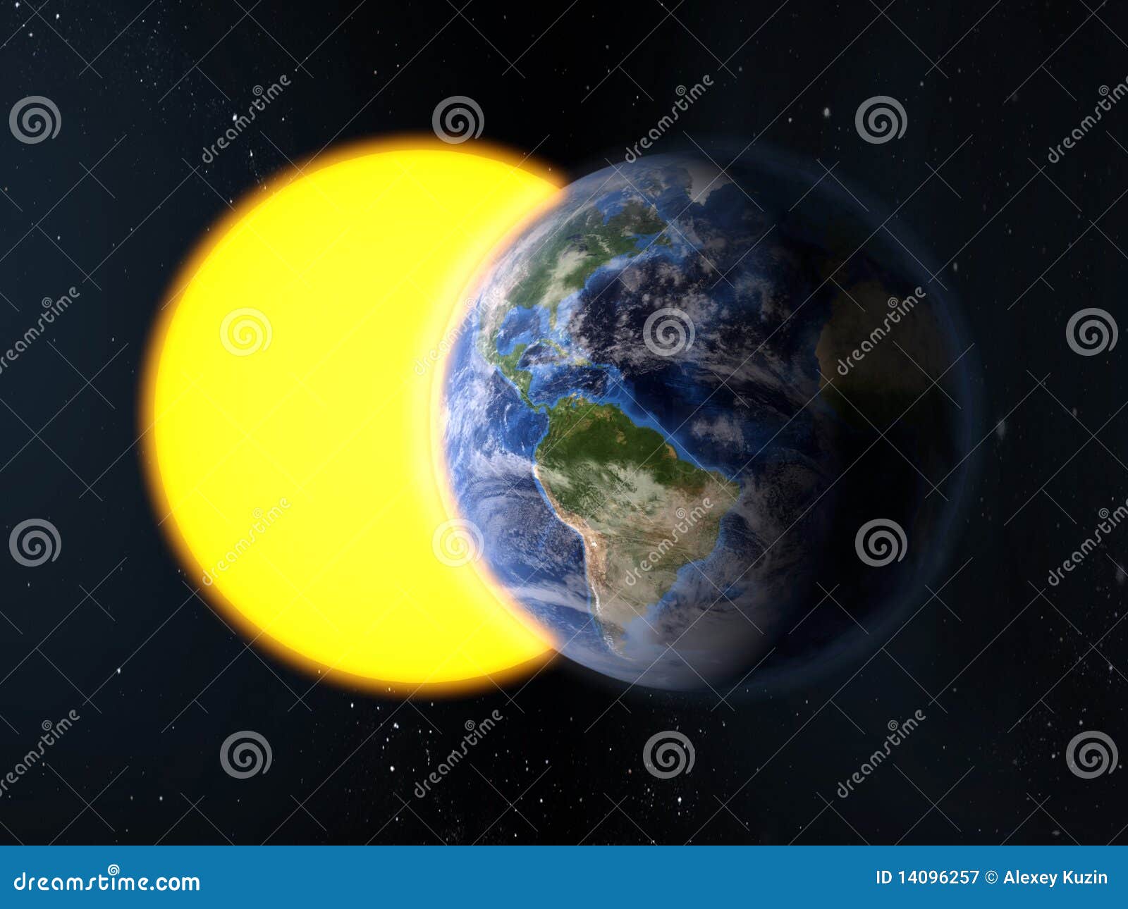 Alba Della Terra Del Pianeta Illustrazione di Stock - Illustrazione di ...