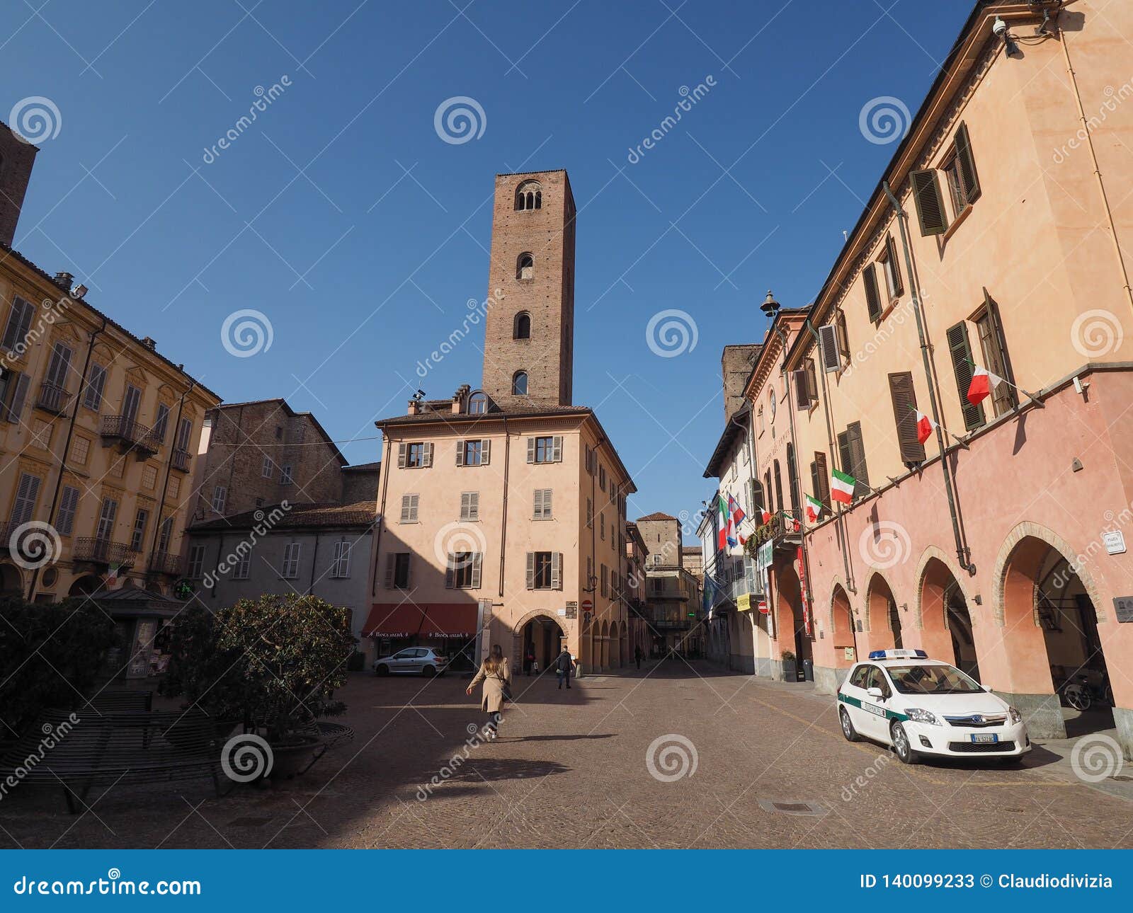 Piazza Risorgimento Square in Alba Editorial Stock Photo - Image of ...