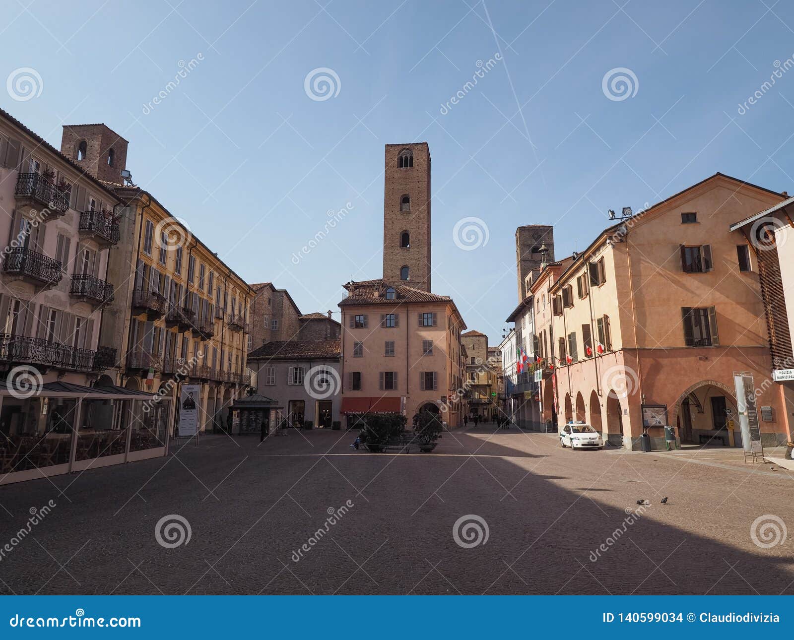 Piazza Risorgimento Square in Alba Editorial Stock Image - Image of ...