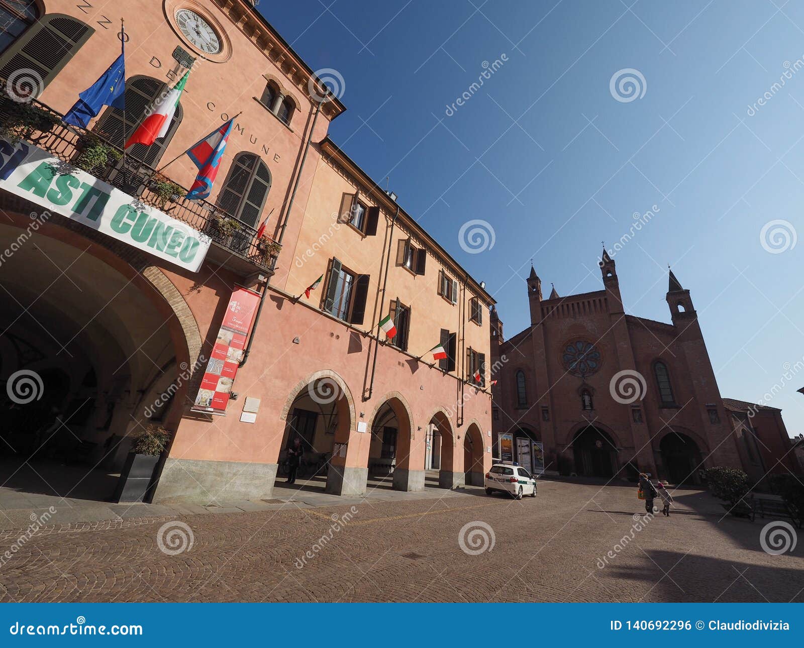 Piazza Risorgimento Square in Alba Editorial Photo - Image of cityscape ...