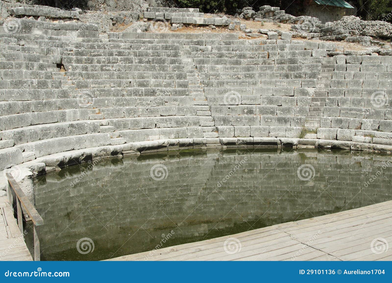 Albania, Butrint, Ruins of Ancient Amphiteatre Stock Photo - Image of ...