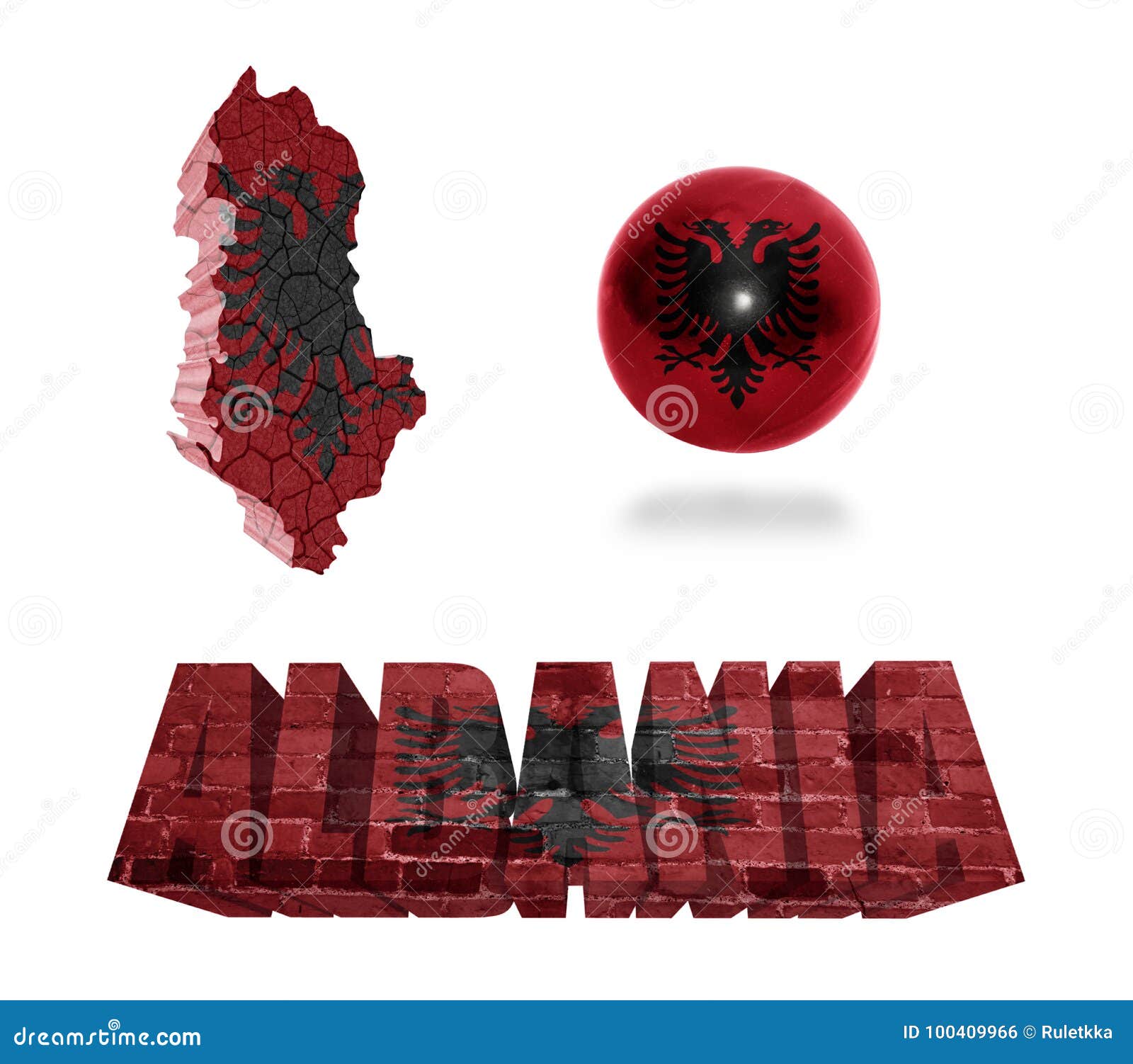 Albanian Symbols stock illustration. Illustration of balkans - 100409966