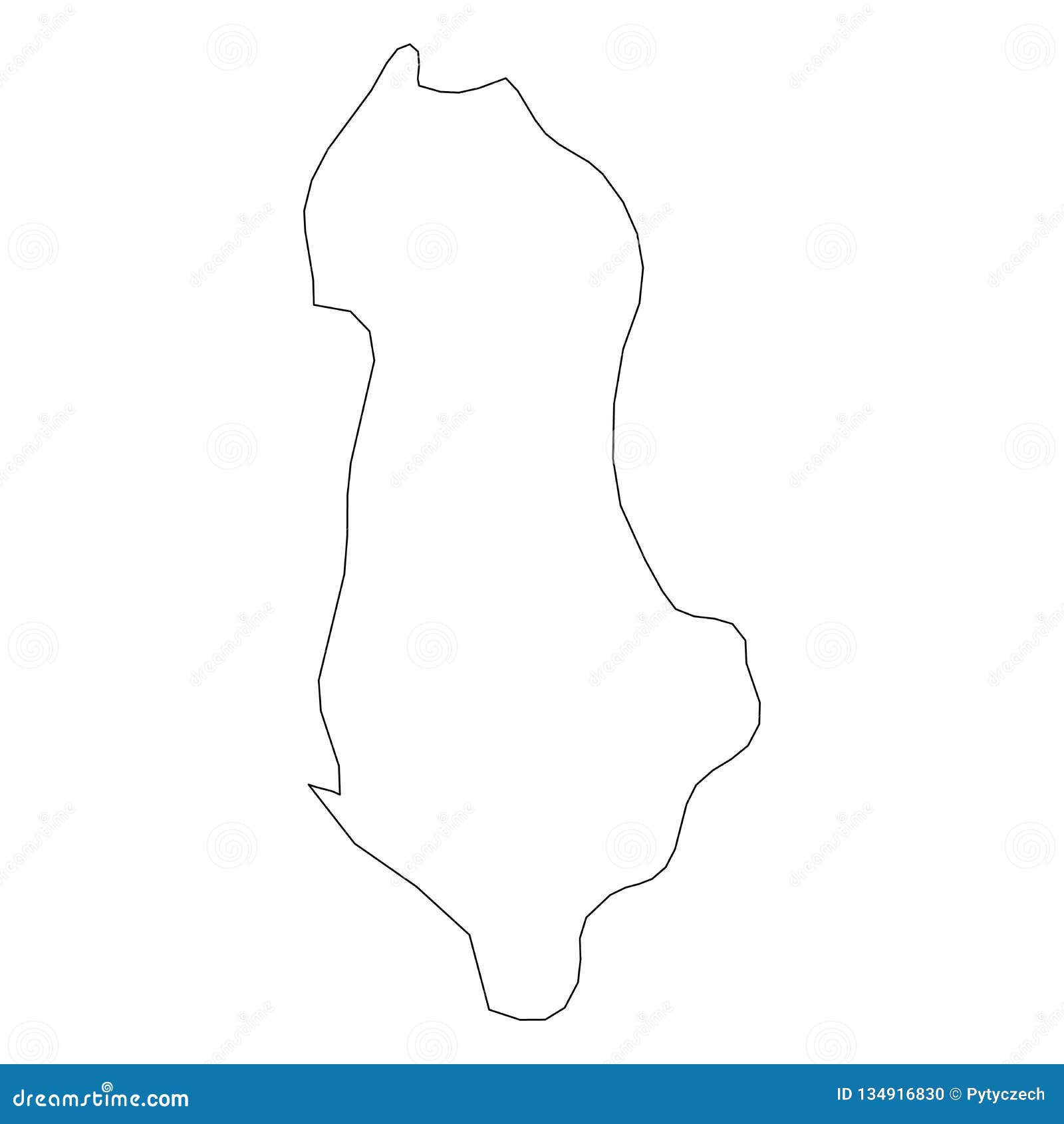 Albania - Solid Black Outline Border Map of Country Area. Simple Flat ... Albania - Solid Black Outline Border Map of Country Area. Simple Flat ...
