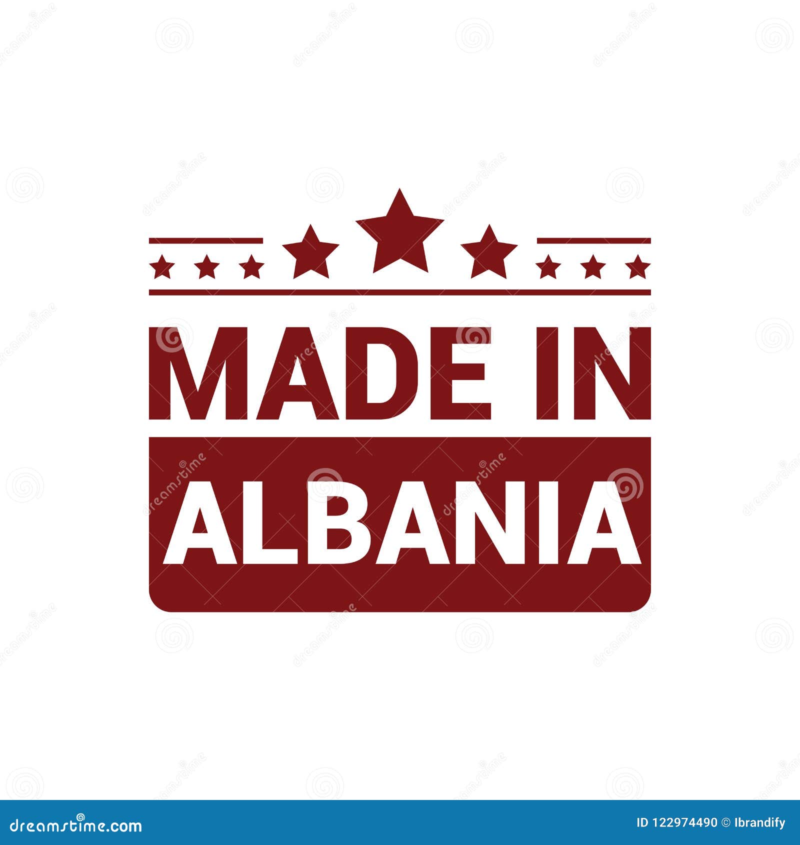 Albania Stamp Design Vector Stock Vector - Illustration of skyline ...