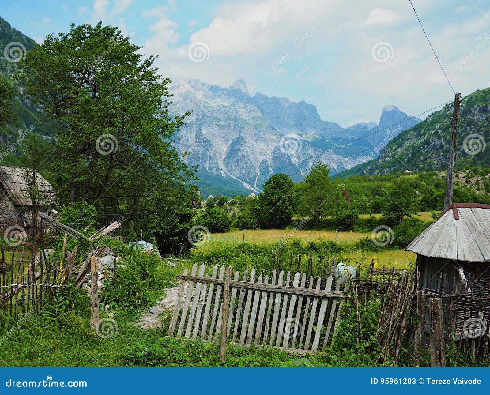 Albanian alps stock image. Image of hill, nature, vegetation - 95961203