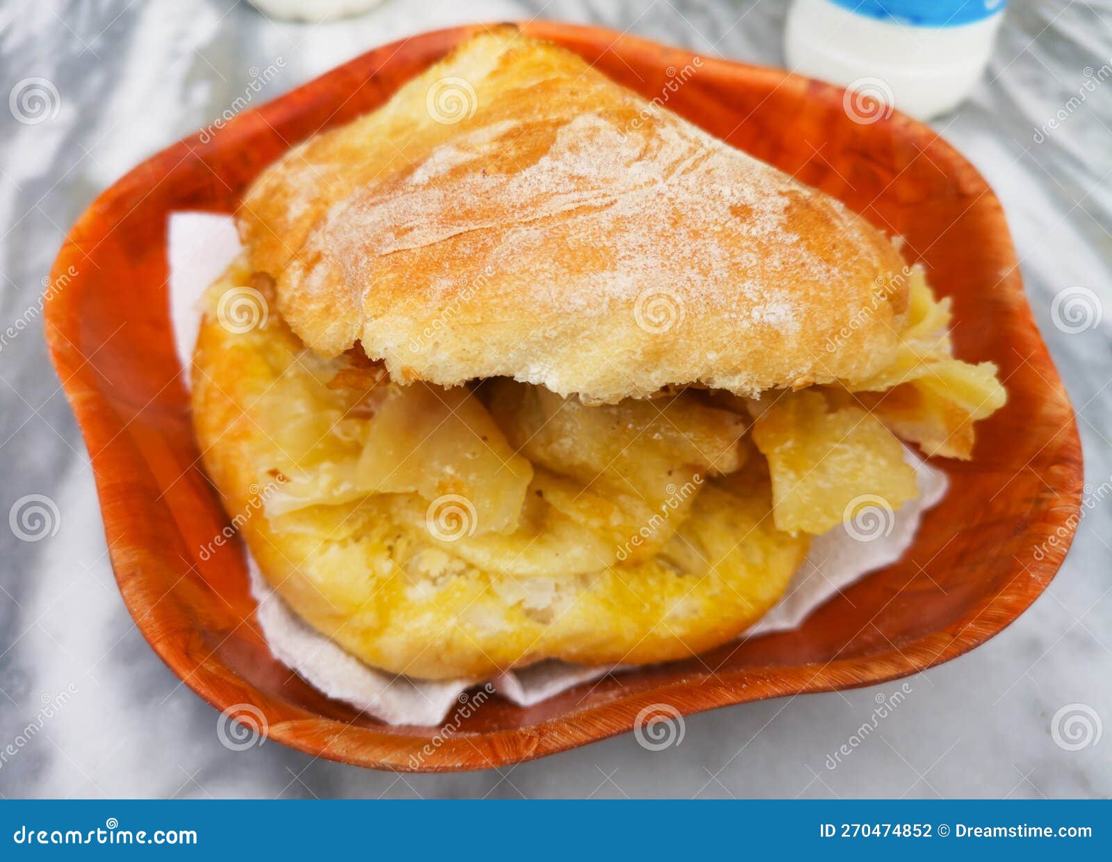 Albanian Breakfast Breads Called Bugaçe Stock Photo - Image of called ...