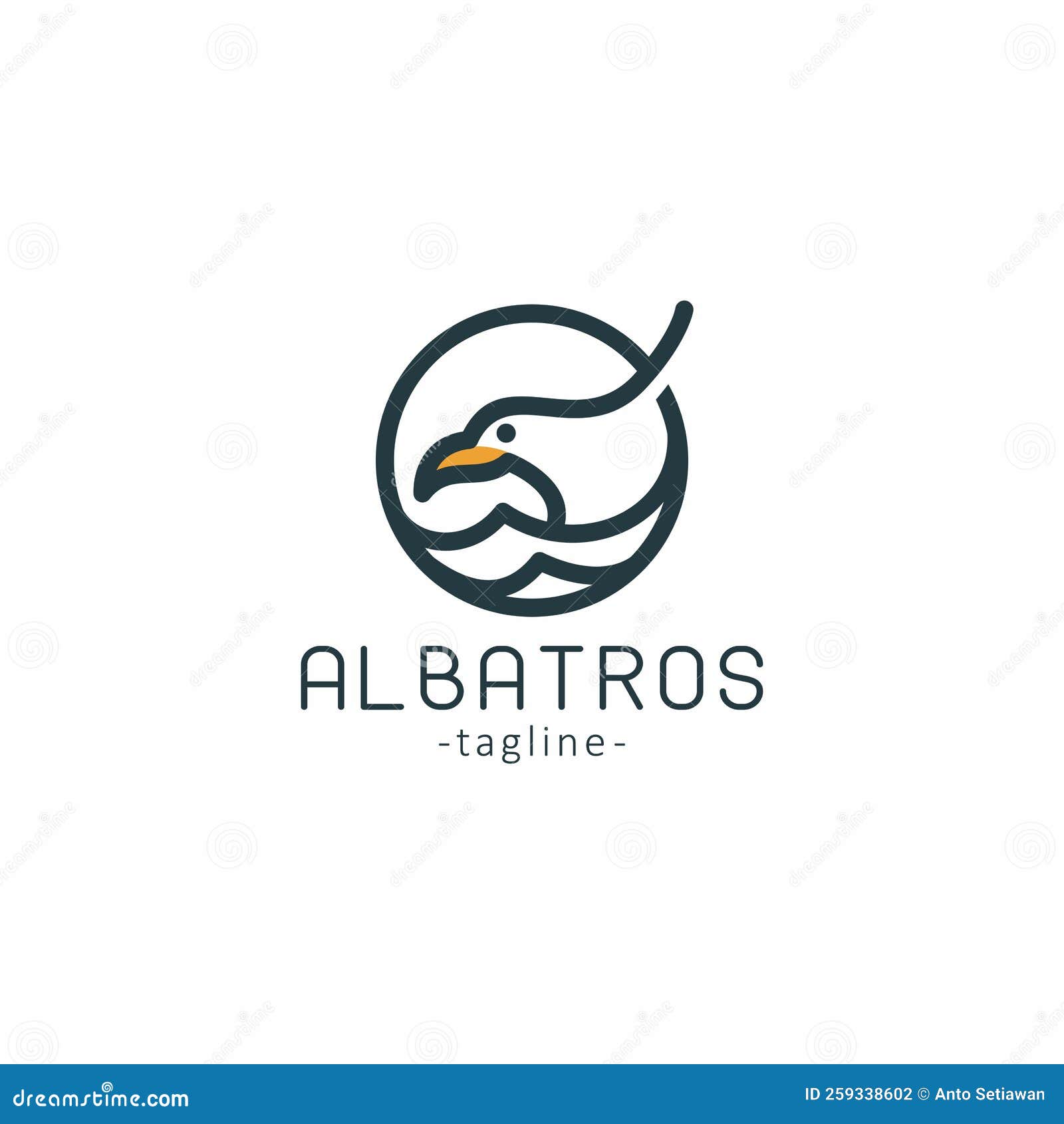 Albatros Logo Design Premium Vector, Bird Icon | CartoonDealer.com ...