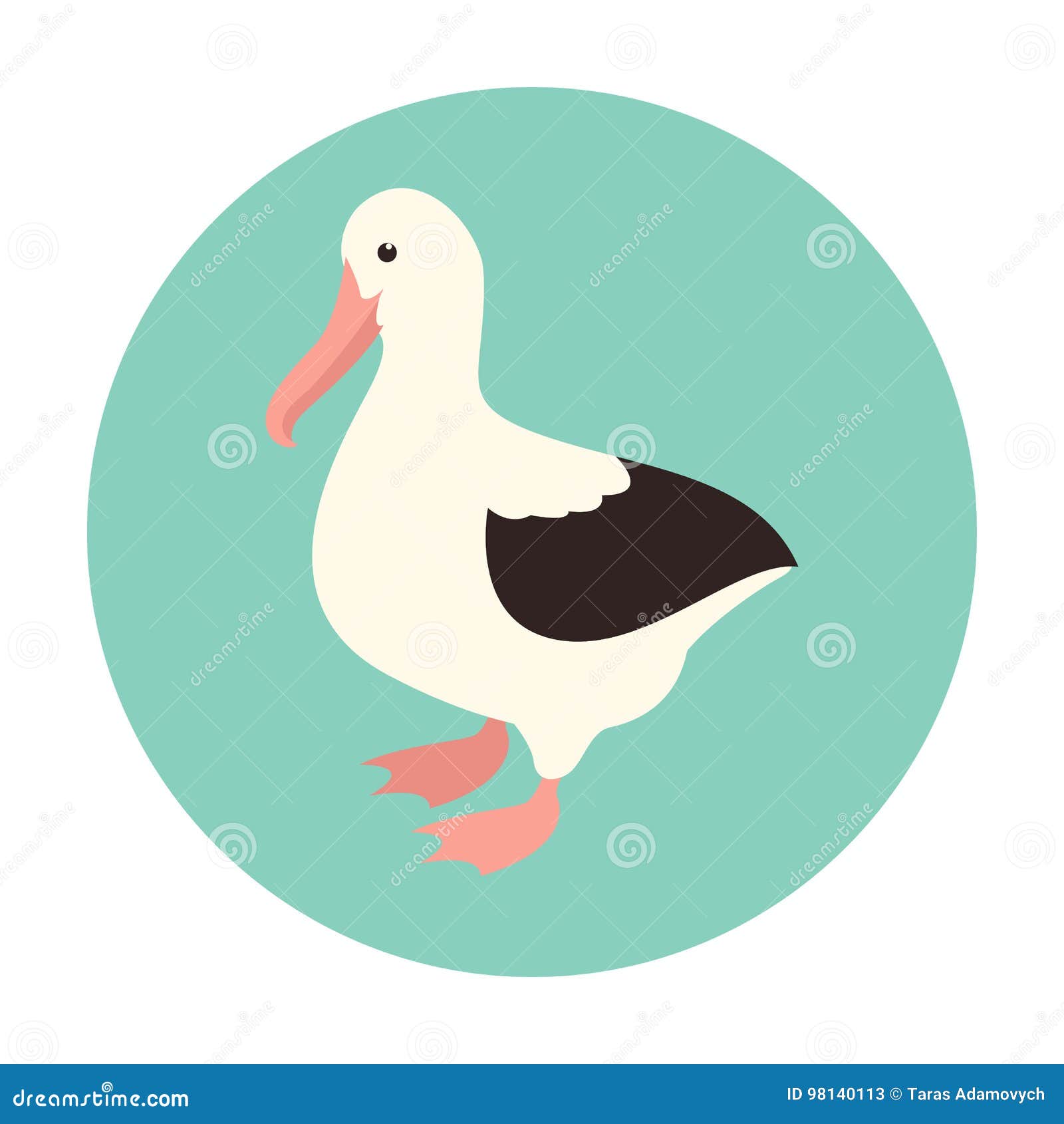 Albatros Bird Vector Illustration Style Flat Stock Vector ...