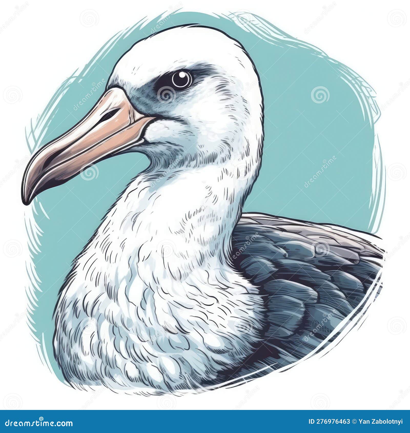 Albatross Bird on White Background Logo. Generative AI Stock ...