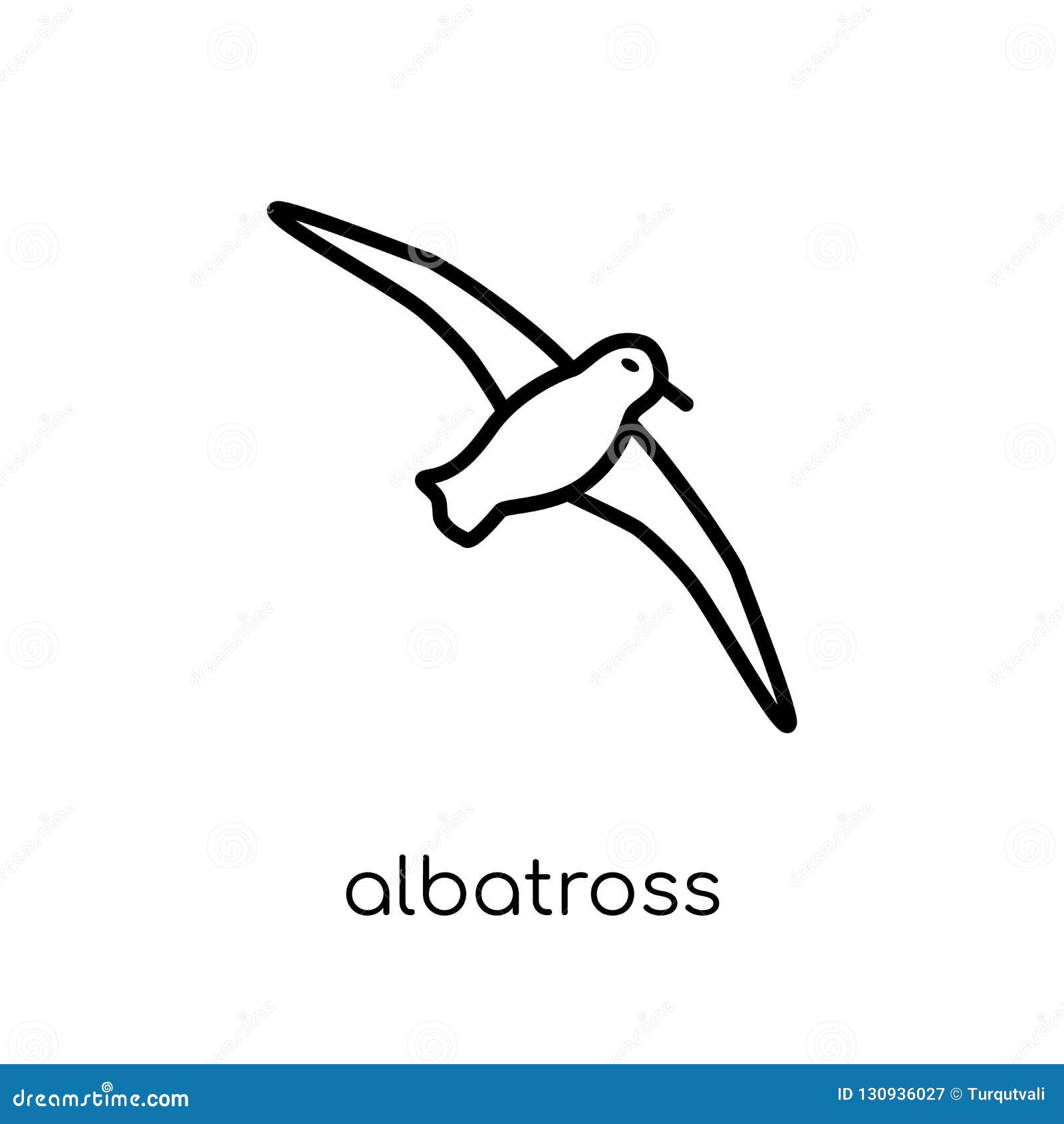 Albatross Icon. Trendy Modern Flat Linear Vector Albatross Icon Stock ...