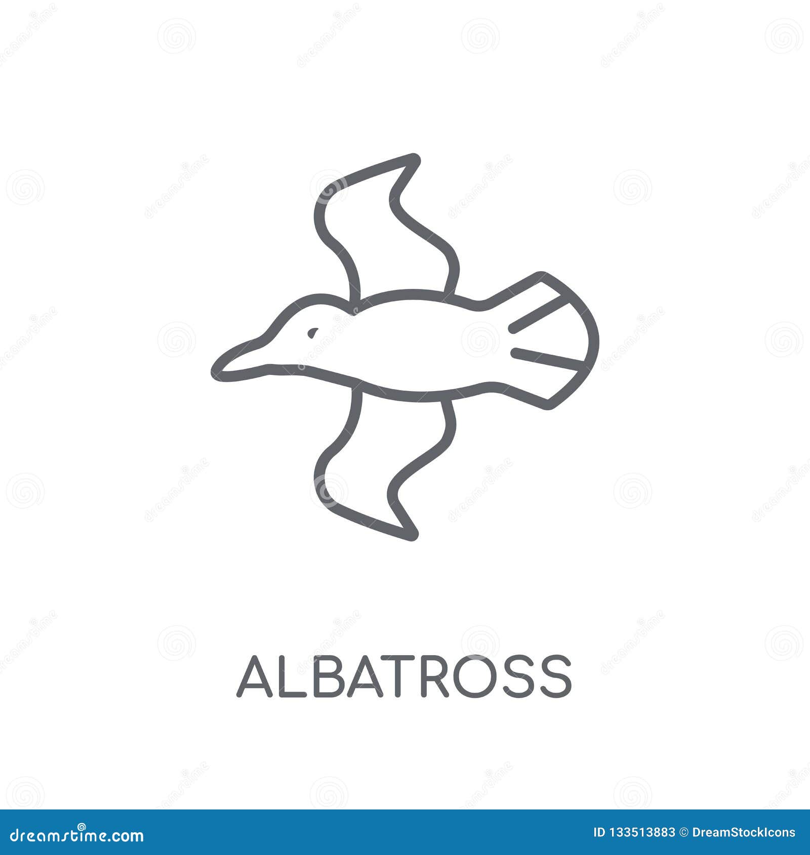 Albatross Linear Icon. Modern Outline Albatross Logo Concept on Stock ...