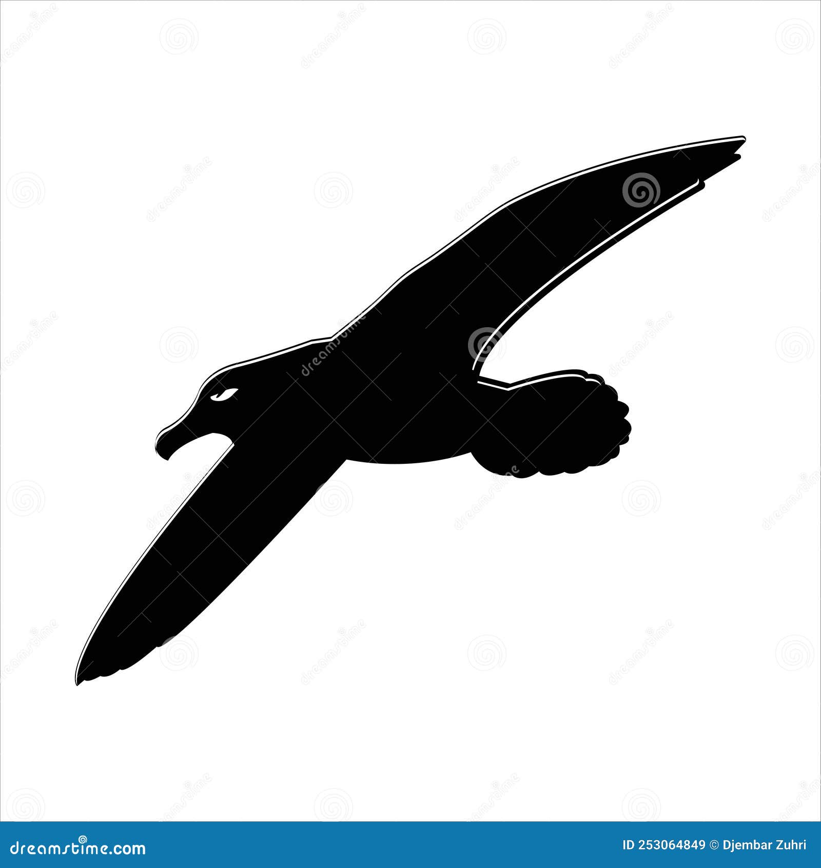Albatross Vector Illustration Isolated On White Background. Spread ...