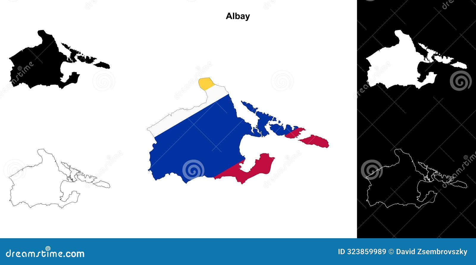 Albay Province Of Philippines Flag Textile Cloth Fabric Waving On The ...