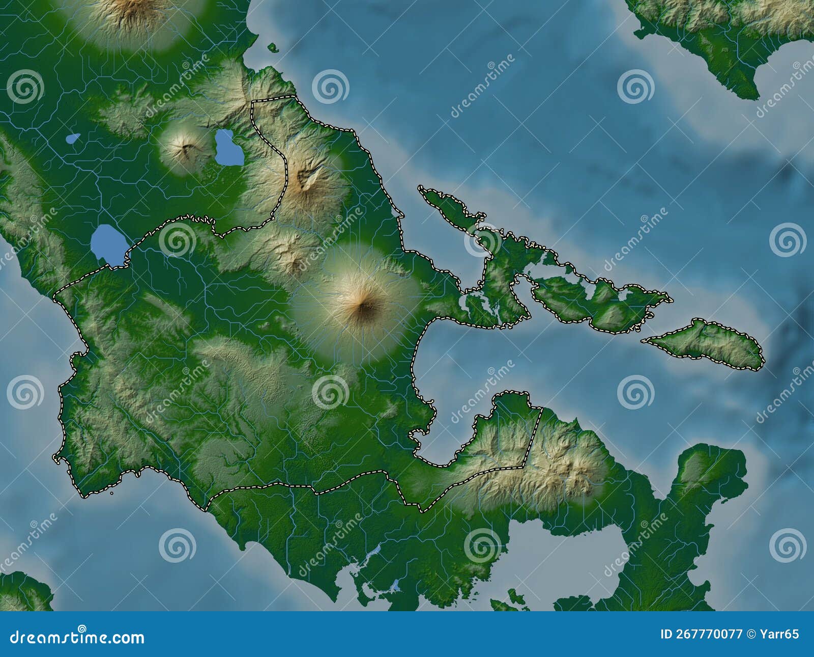 Albay, Philippines. Physical. No Legend Stock Illustration ...