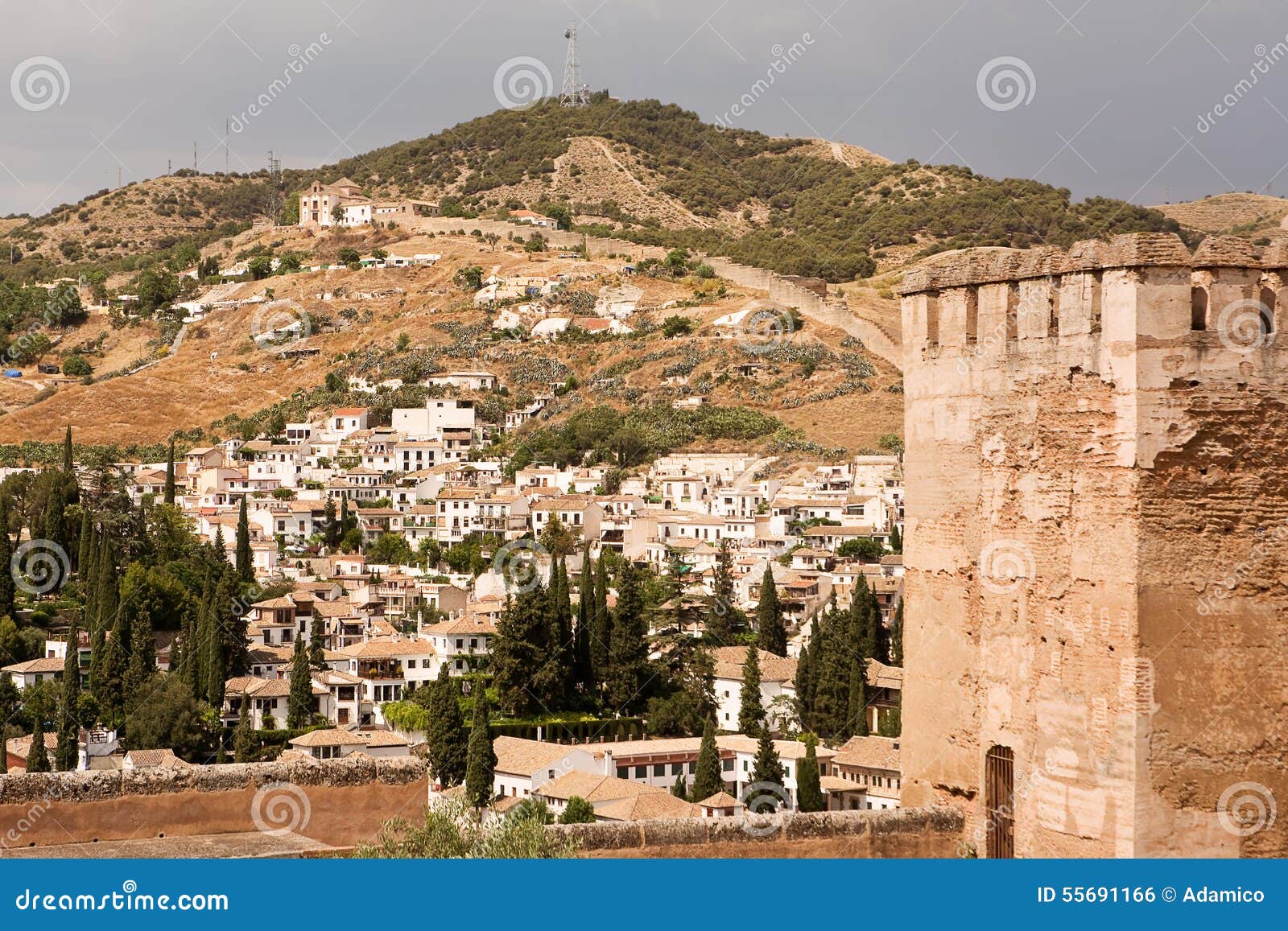 Albazin District Viewed from Alhambra Stock Photo - Image of moorish ...