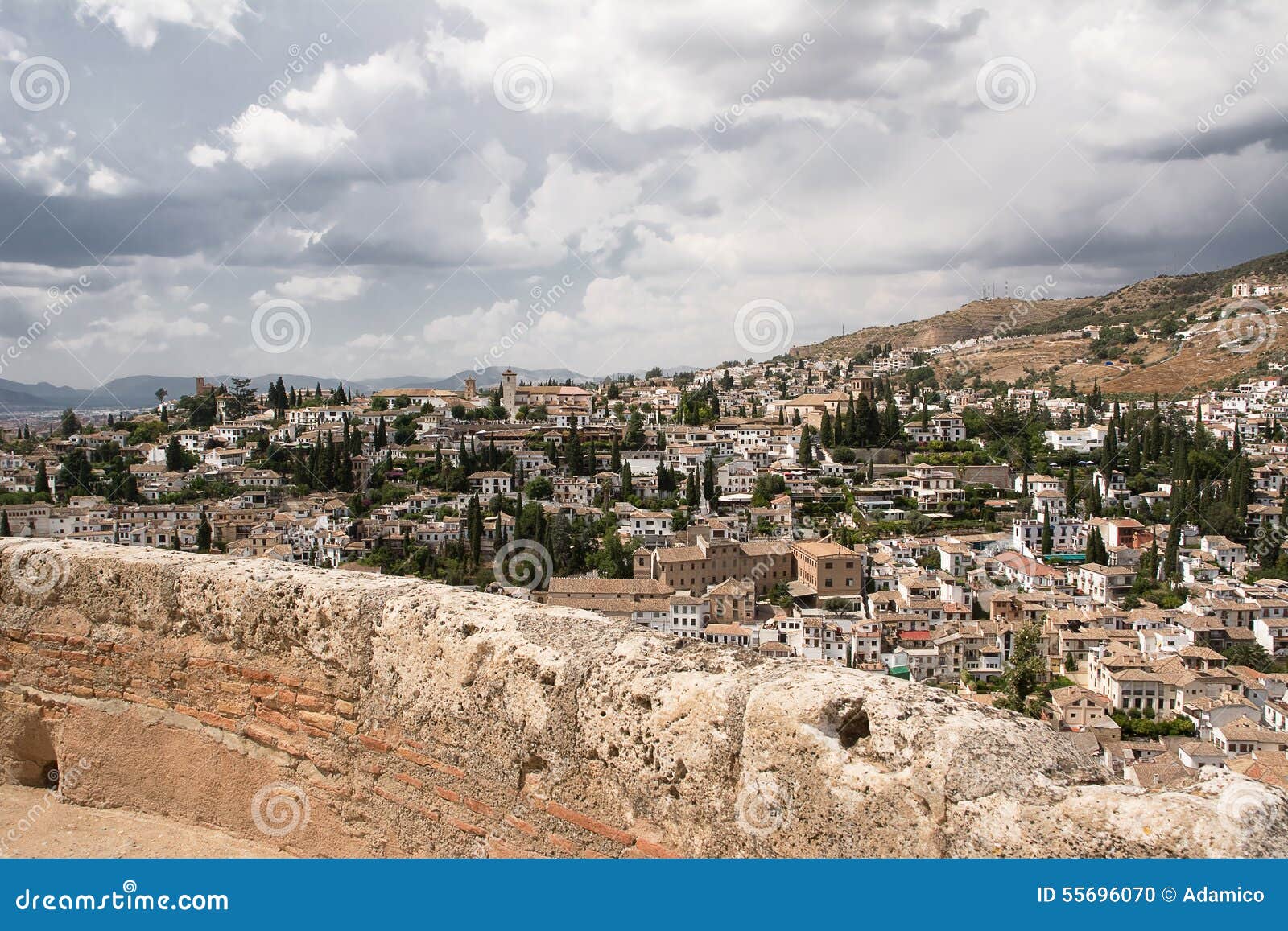 Albazin District Viewed from Alhambra Stock Photo - Image of granada ...