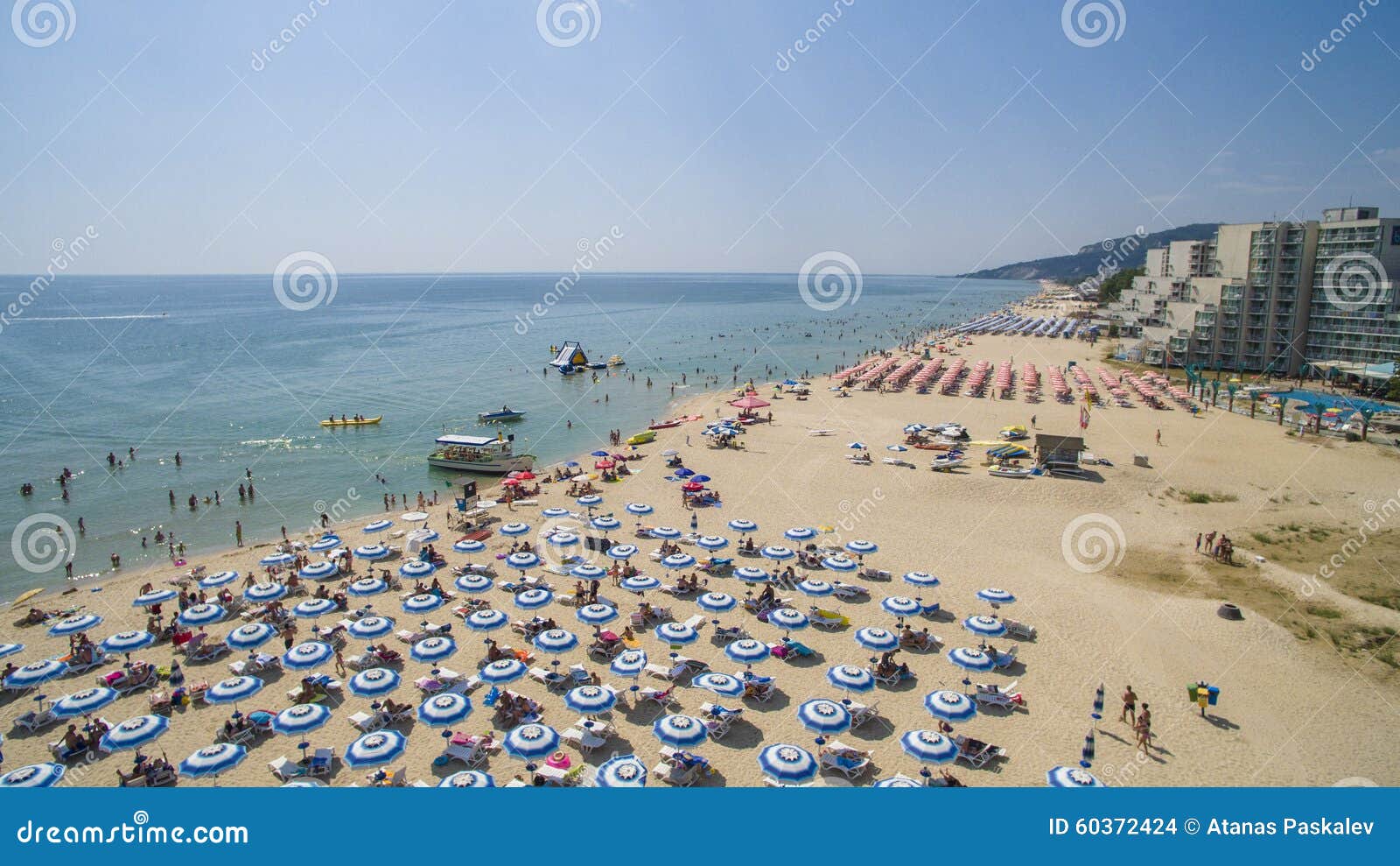 Albena Beach View from Above, Bulgaria Stock Photo - Image of summer ...