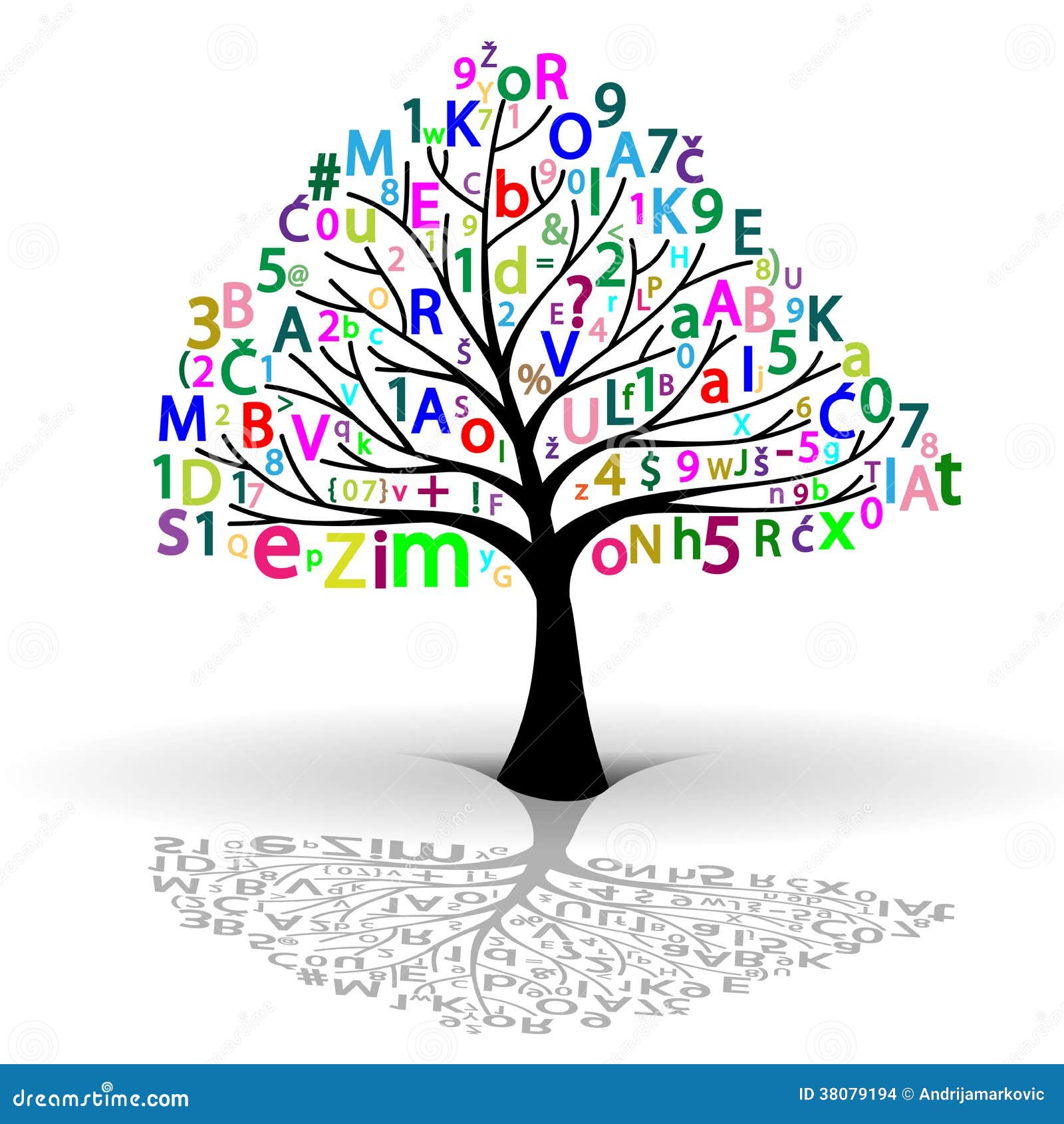 Albero di conoscenza illustrazione vettoriale. Illustrazione di ...