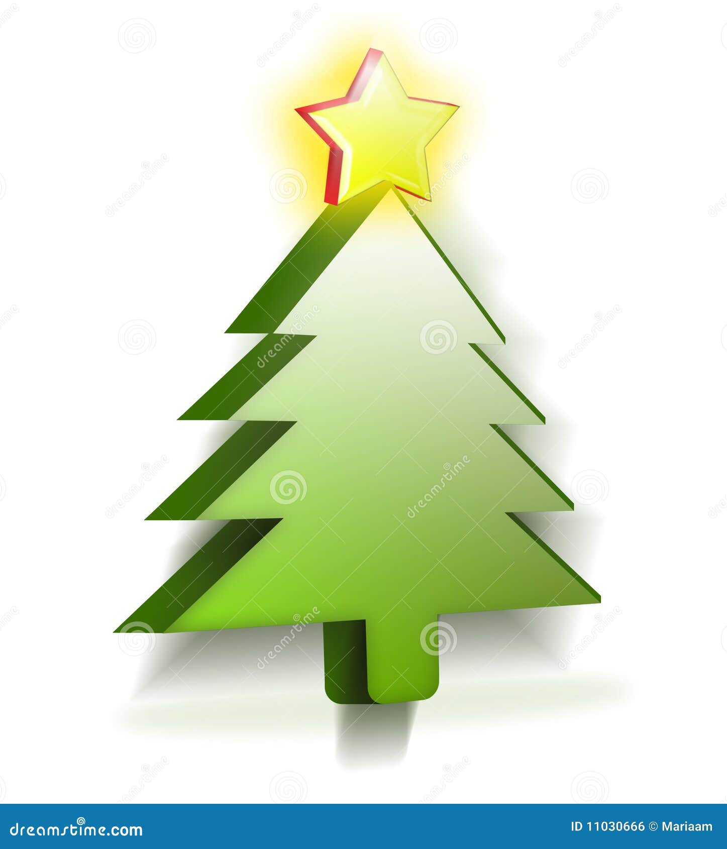 Albero di natale in 3D illustrazione di stock. Illustrazione di inverno ...