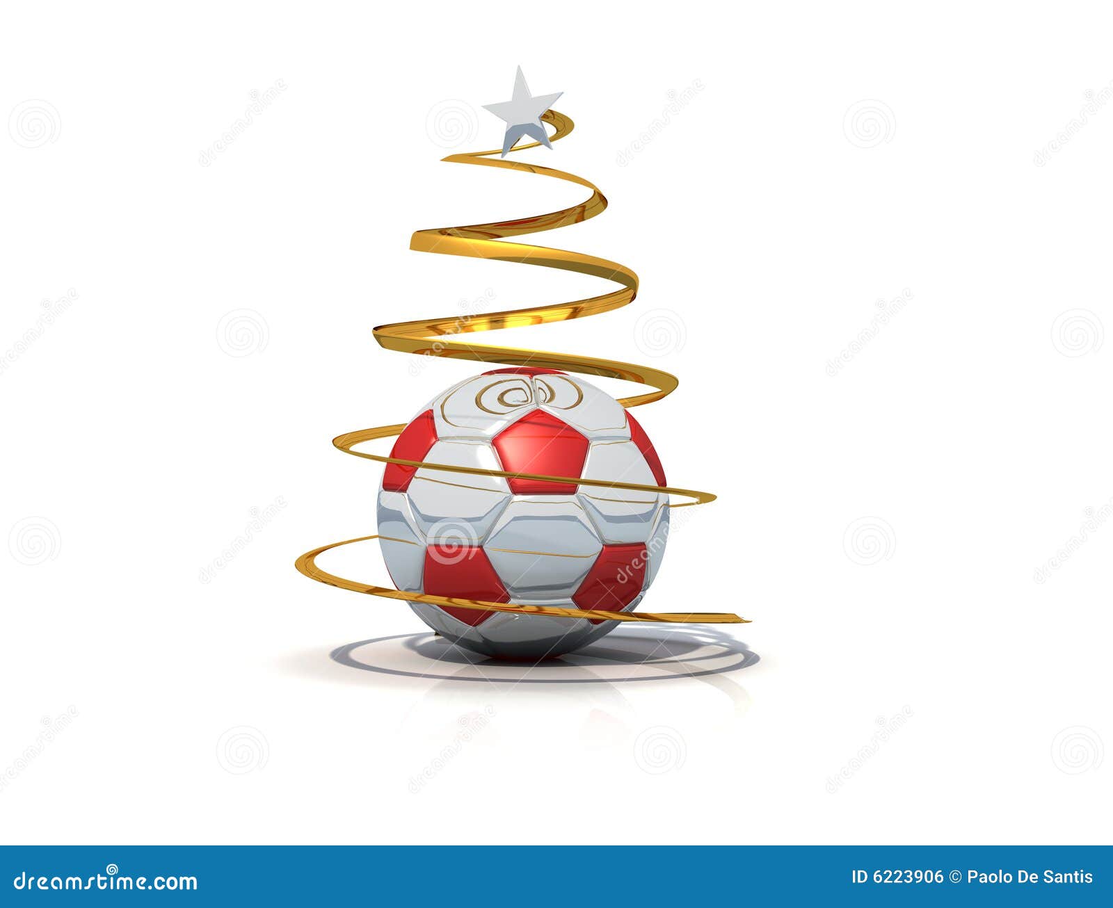 Albero Di Natale Di Calcio Isolato Illustrazione di Stock ...