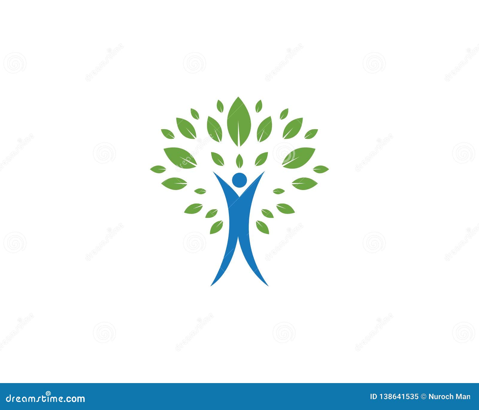 Albero Logo Design Vector Icon Della Gente Illustrazione Vettoriale ...