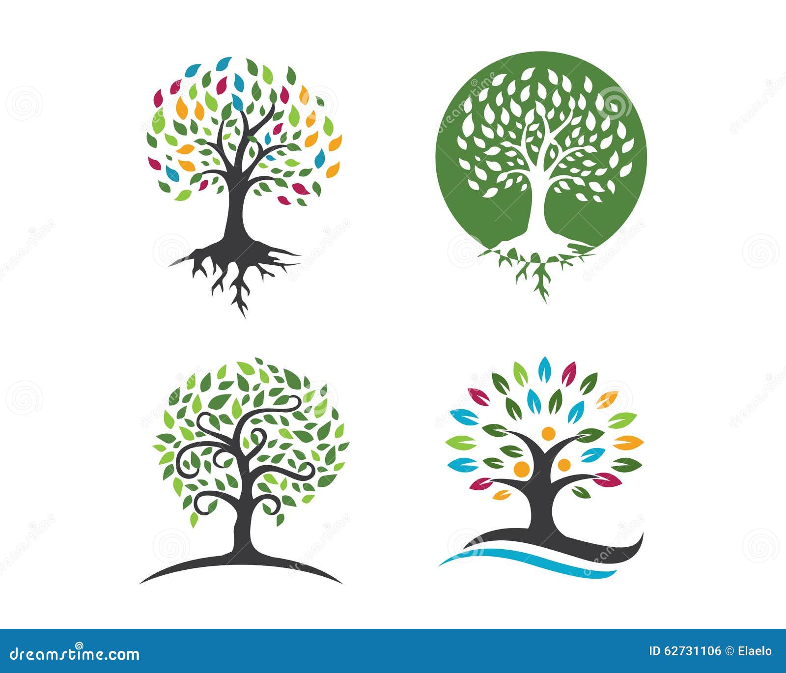 Albero Logo Template Di Eco Illustrazione Vettoriale - Illustrazione di ...