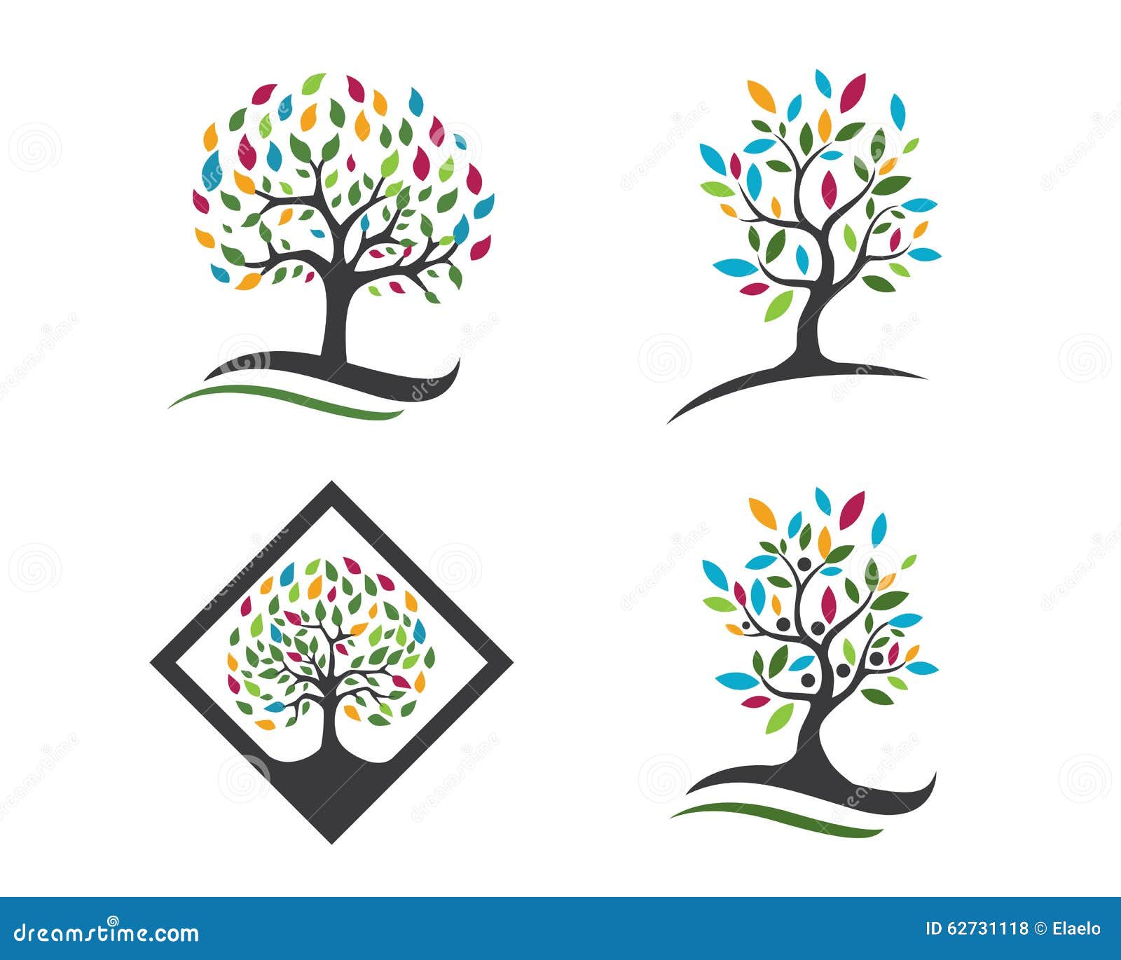 Albero Logo Template Di Eco Illustrazione Vettoriale - Illustrazione di ...