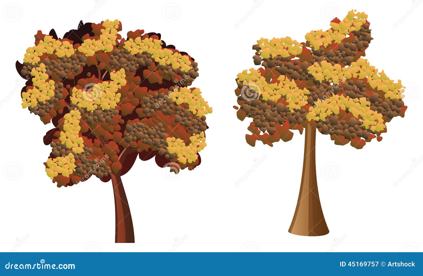 Albero Stilizzato Di Autunno Illustrazione Vettoriale - Illustrazione ...