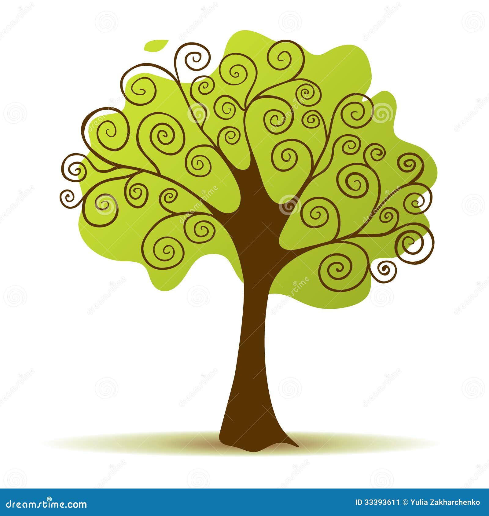 Albero Stilizzato Di Vettore Illustrazione Vettoriale - Illustrazione ...