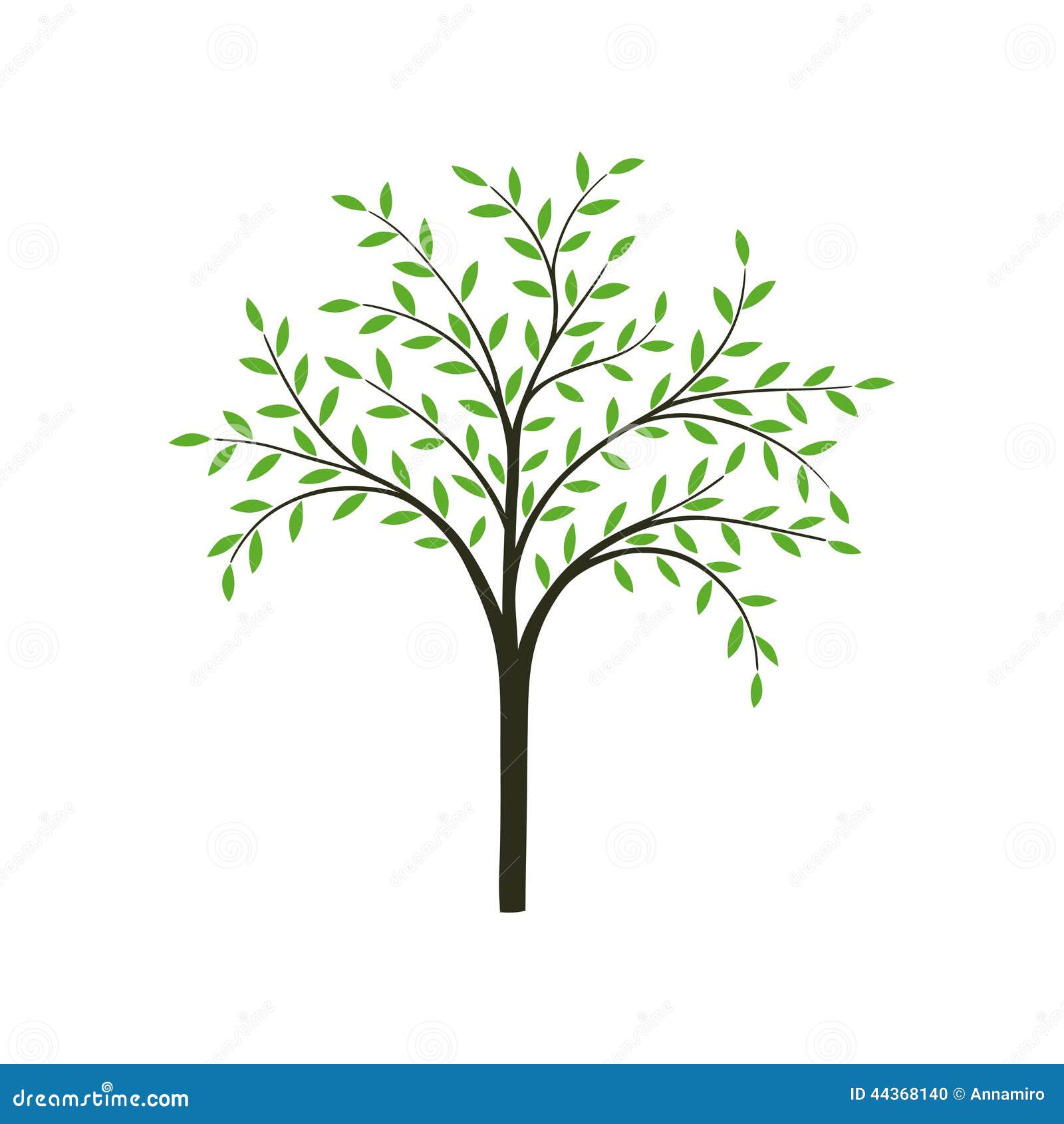 Albero Stilizzato Nel Vettore Illustrazione Vettoriale - Illustrazione ...