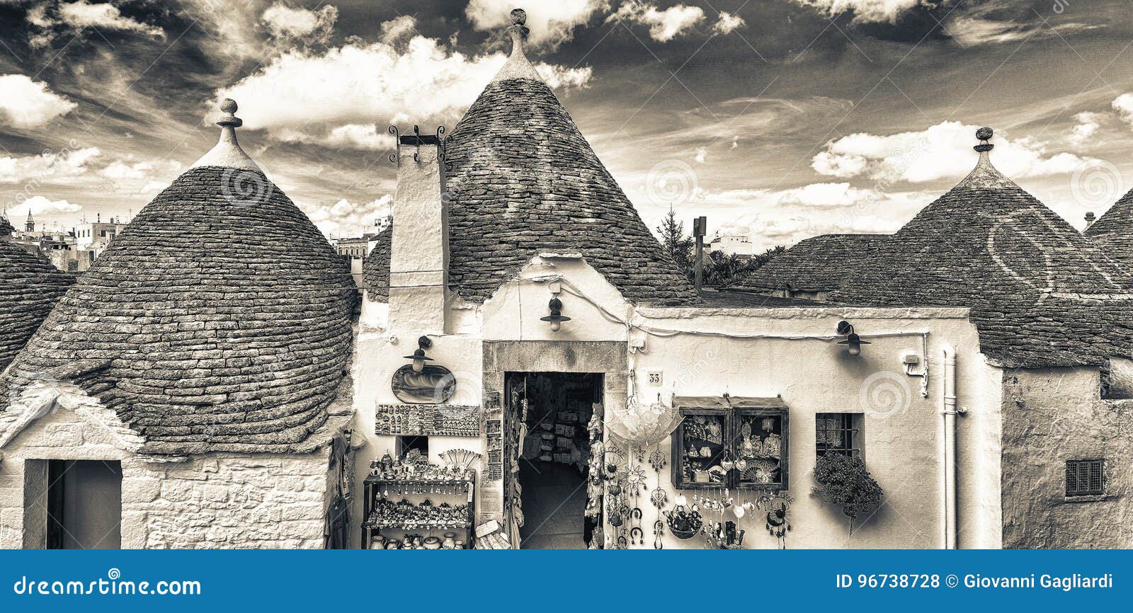 Alberobello, Apulia. Famous Trulli Homes Stock Photo - Image of history ...