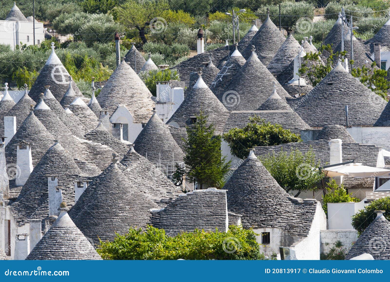 Alberobello (Apulia, Italy): Panorama Stock Image - Image of ...