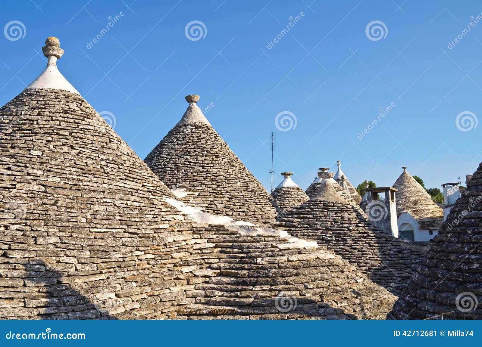 Alberobello S Trulli. Puglia. Italy Stock Image - Image of pinnacle ...