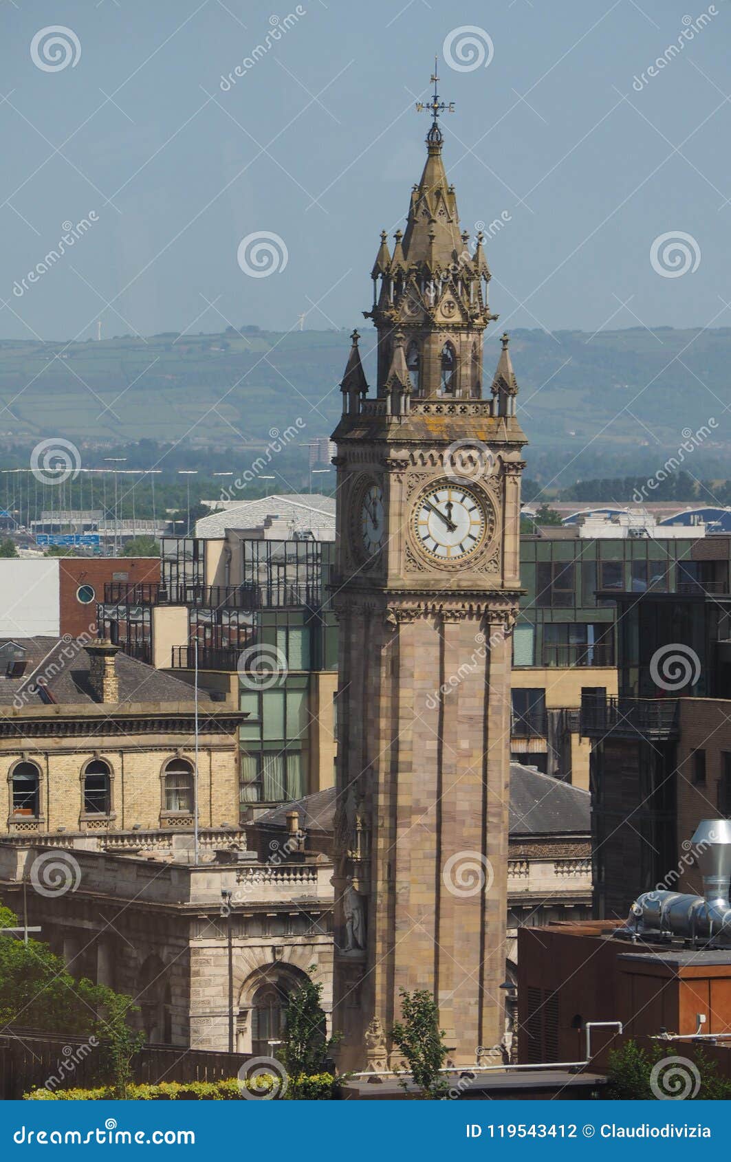 Albert Clock in Belfast stock photo. Image of cityscape - 119543412