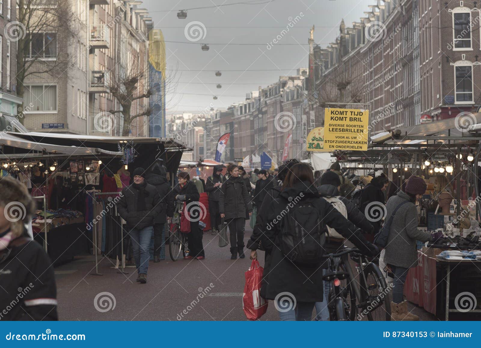 Albert Cuyp Market Amsterdam Editorial Stock Photo - Image of market ...