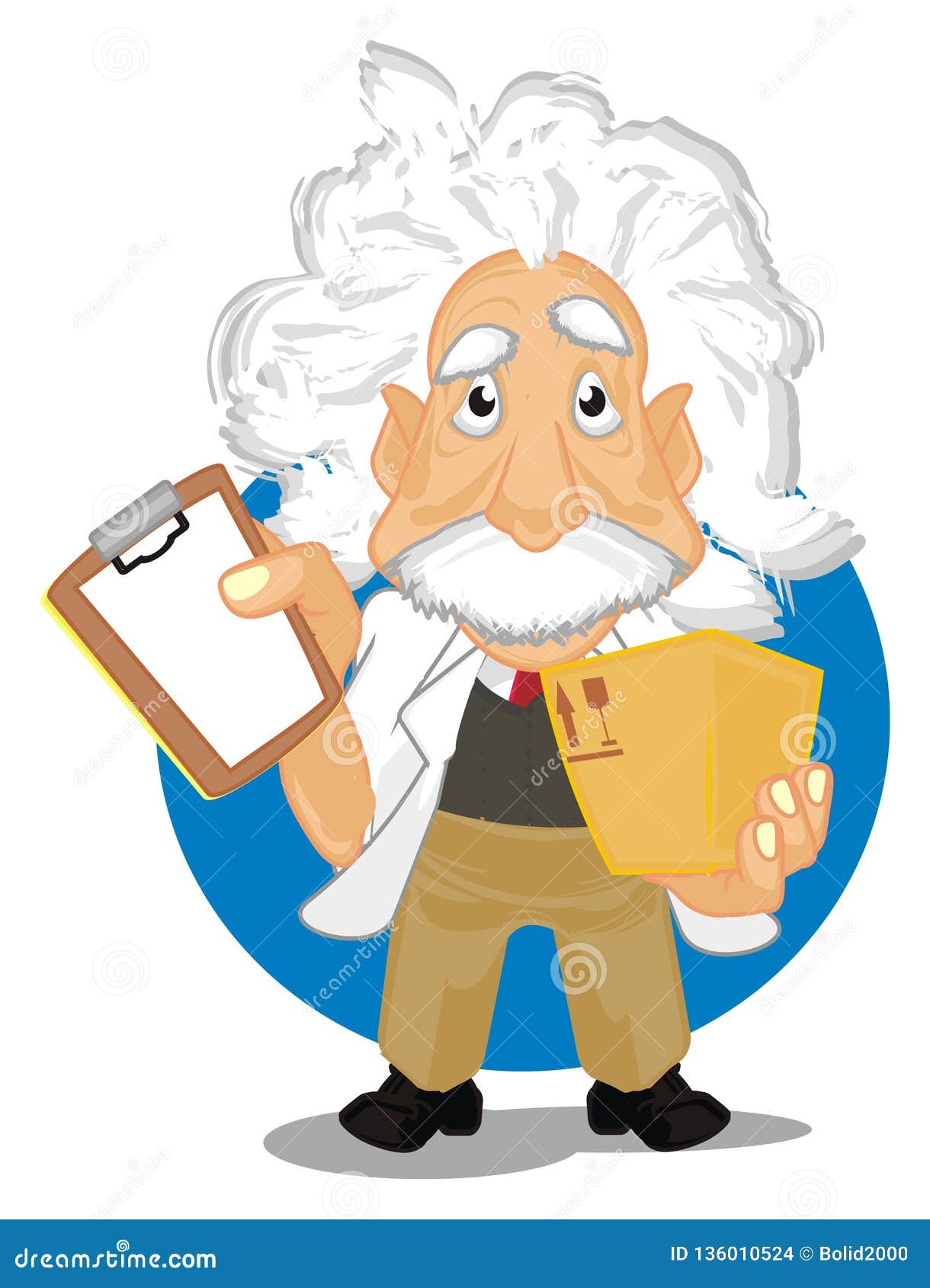 Albert Eibstein Stand with Tools Stock Illustration - Illustration of ...