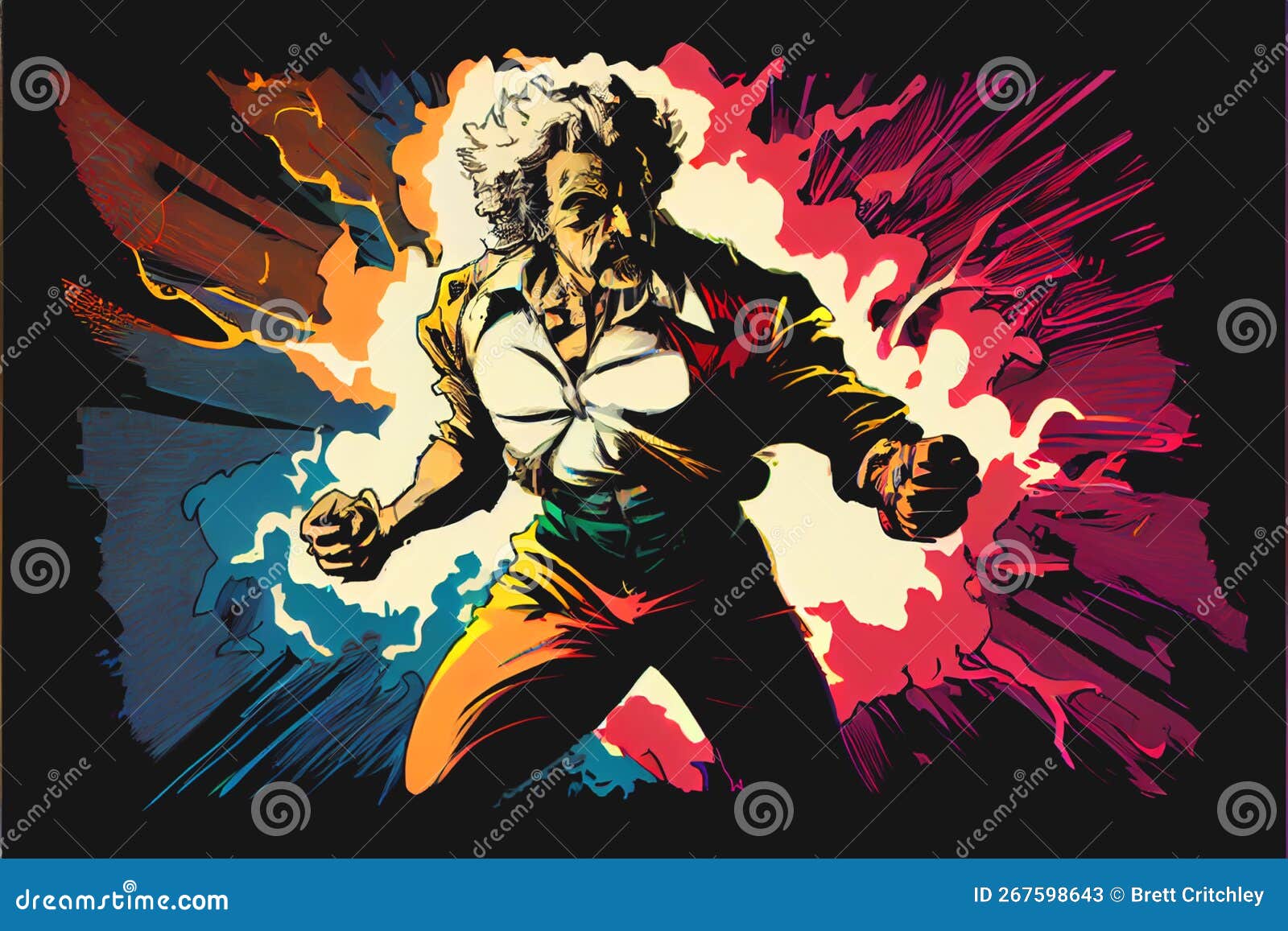 Albert Einstein As a Super Hero Science Physics Teacher Stock ...