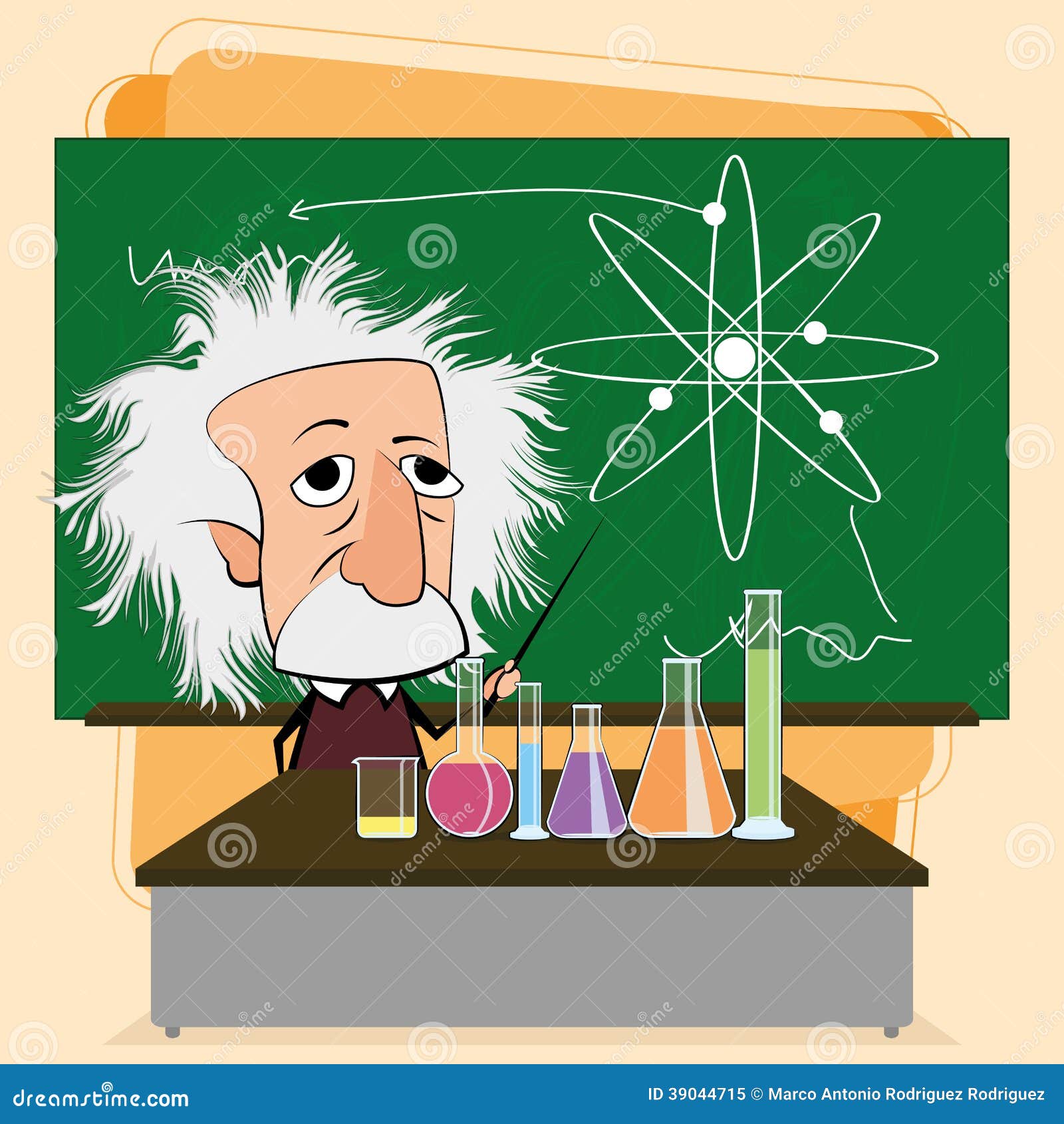 Cartoon Albert Einstein Thinking. Royalty-Free Stock Image ...