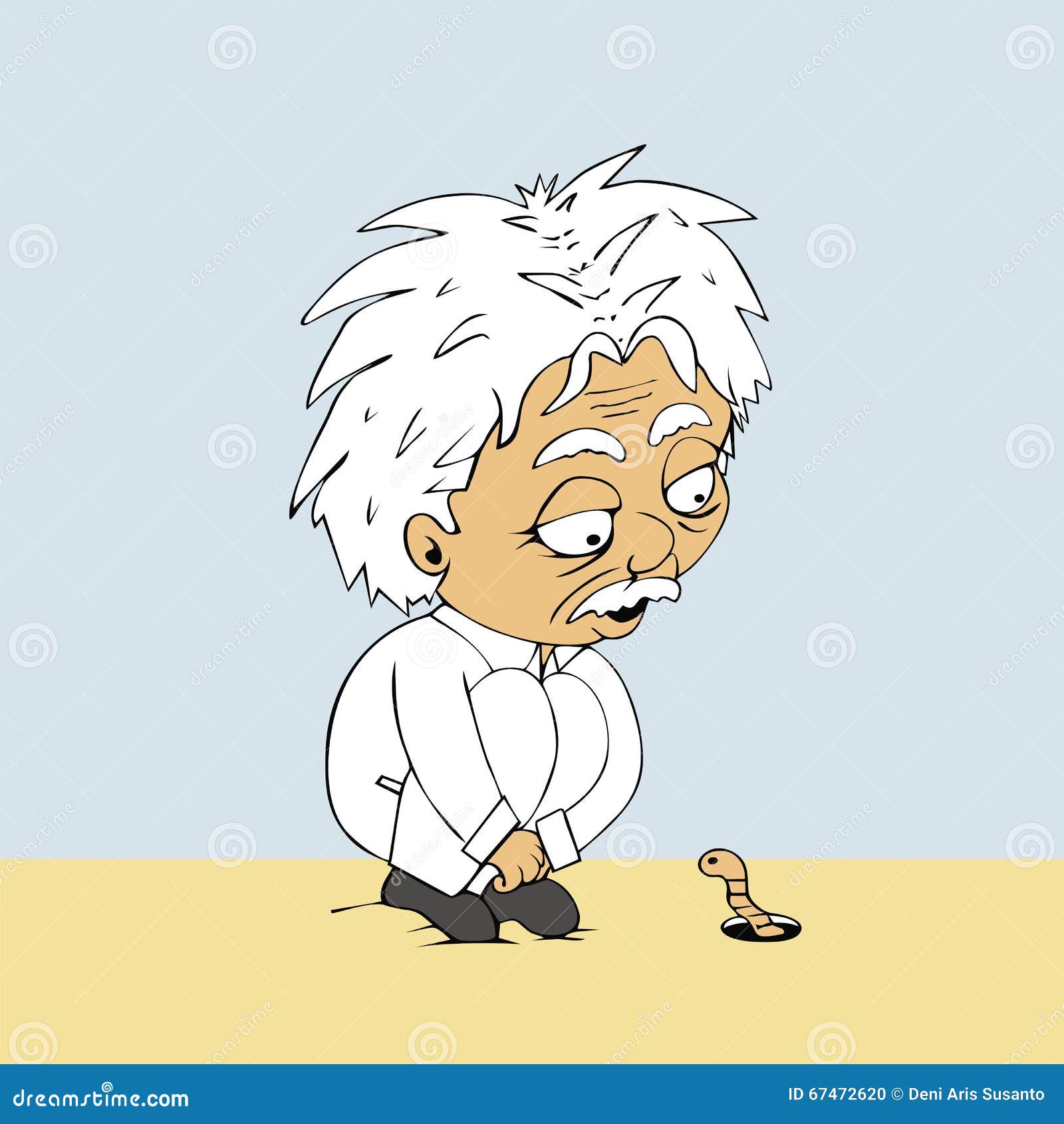 Albert Einstein Cartoon Vector Illustration | CartoonDealer.com #67472620