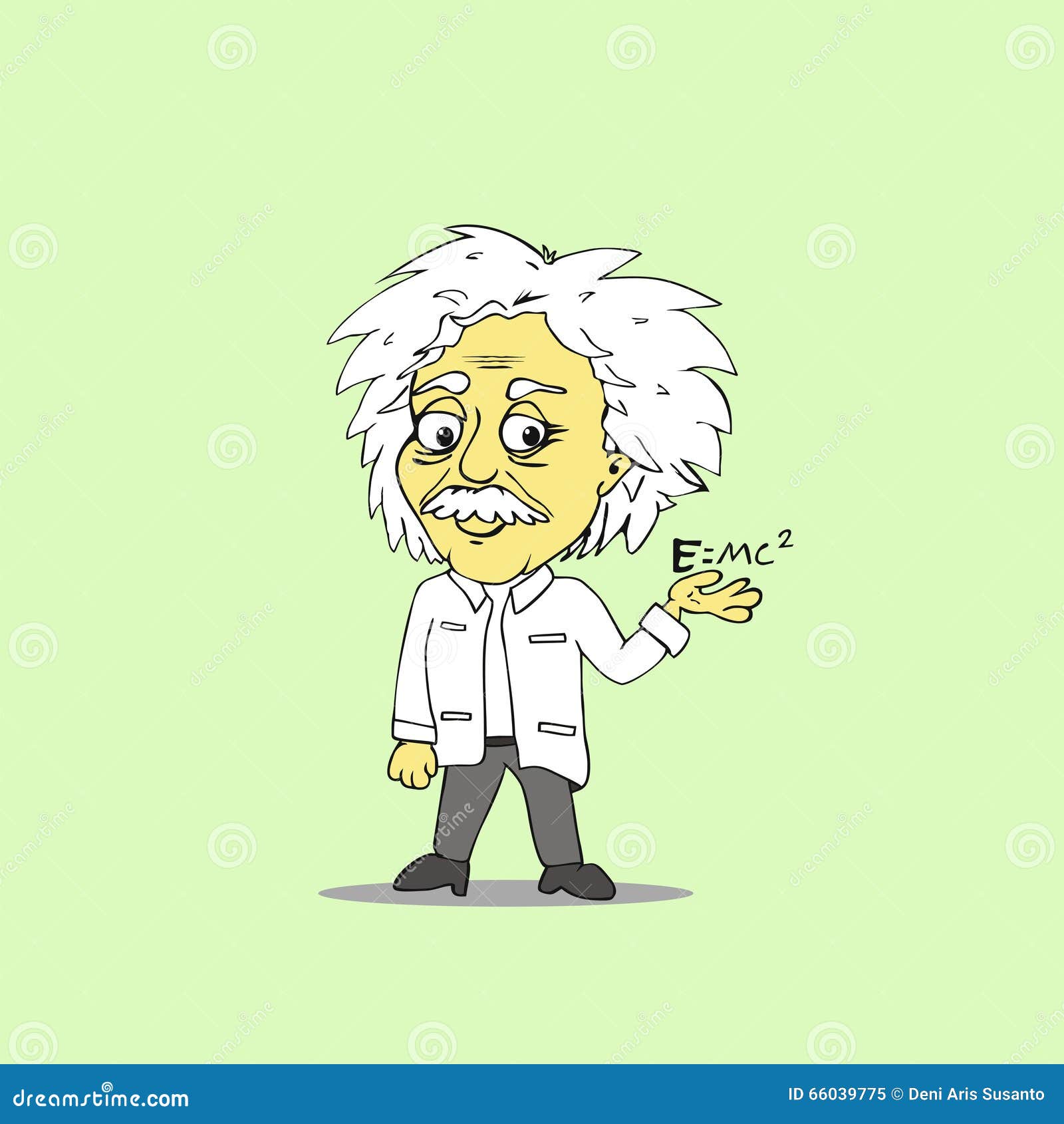 Cartoon Albert Einstein Thinking. Royalty-Free Stock Image ...