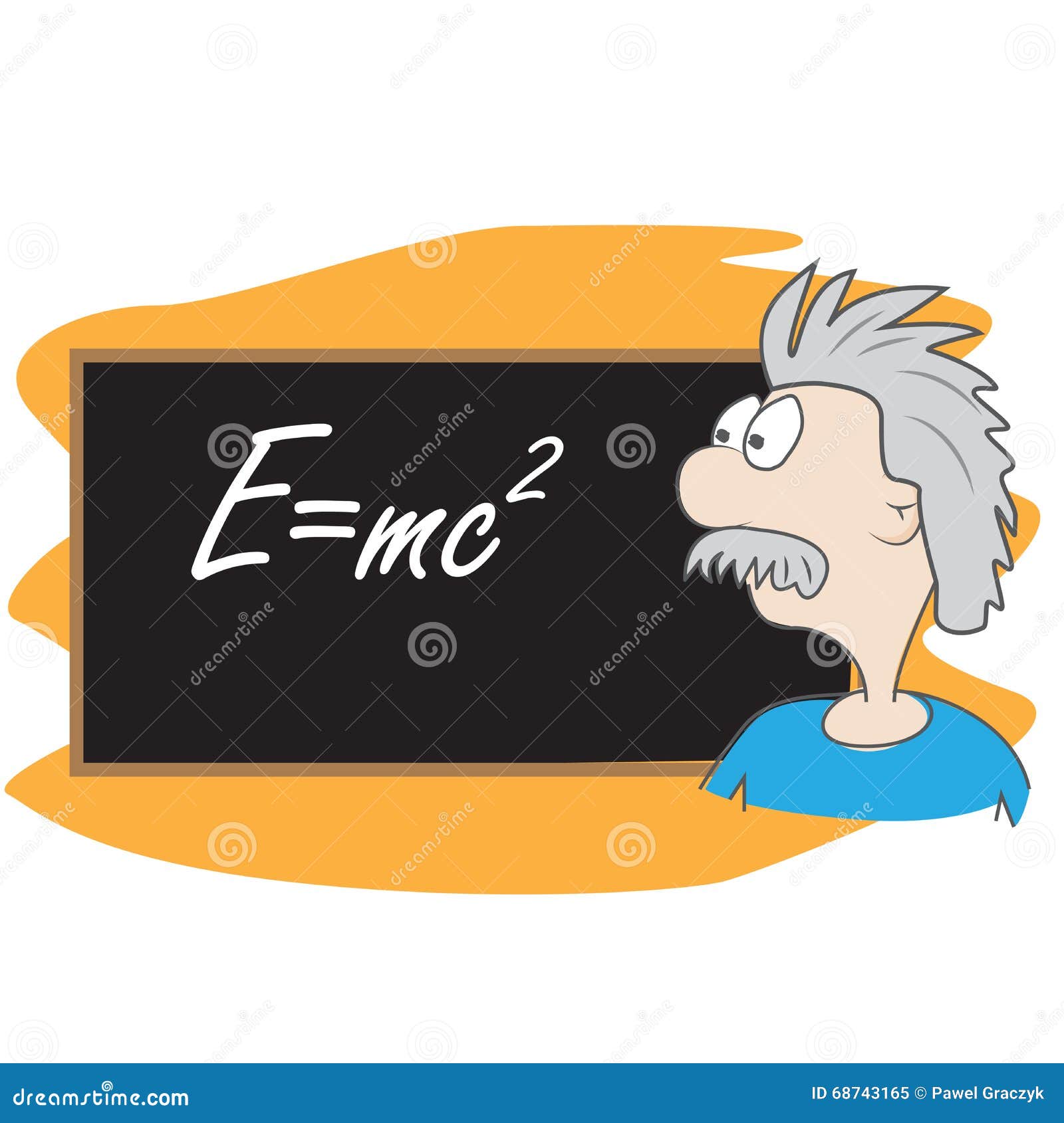 Albert einstein cartoon stock vector. Illustration of vector - 68743165