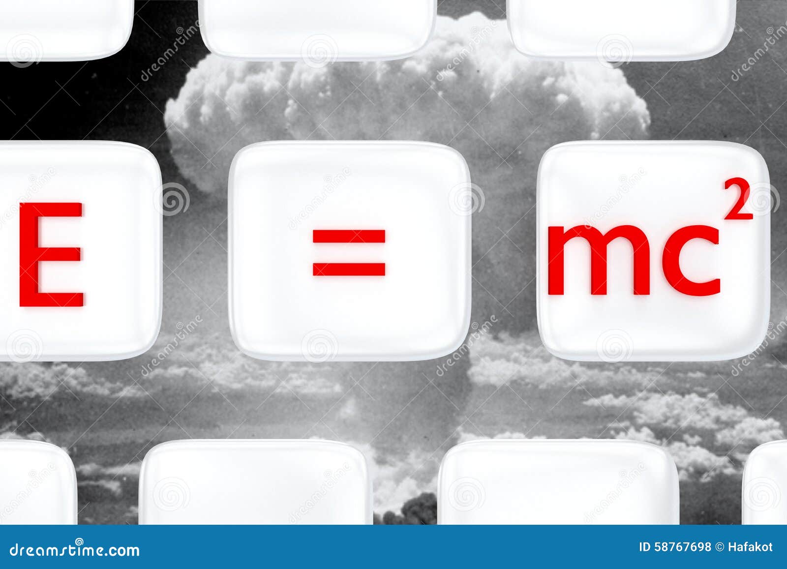 Albert Einstein Equation and Atomic Bomb Cloud Stock Photo - Image of ...
