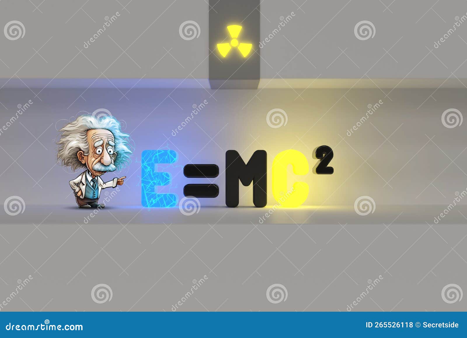 Albert Einstein Famous Physicist Near His Mathematical Equation E=MC2 ...