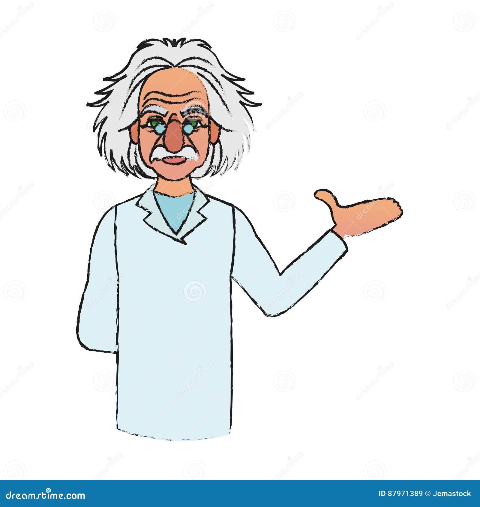 Einstein Icon, Professor, Scientist Logo Cartoon Vector | CartoonDealer ...